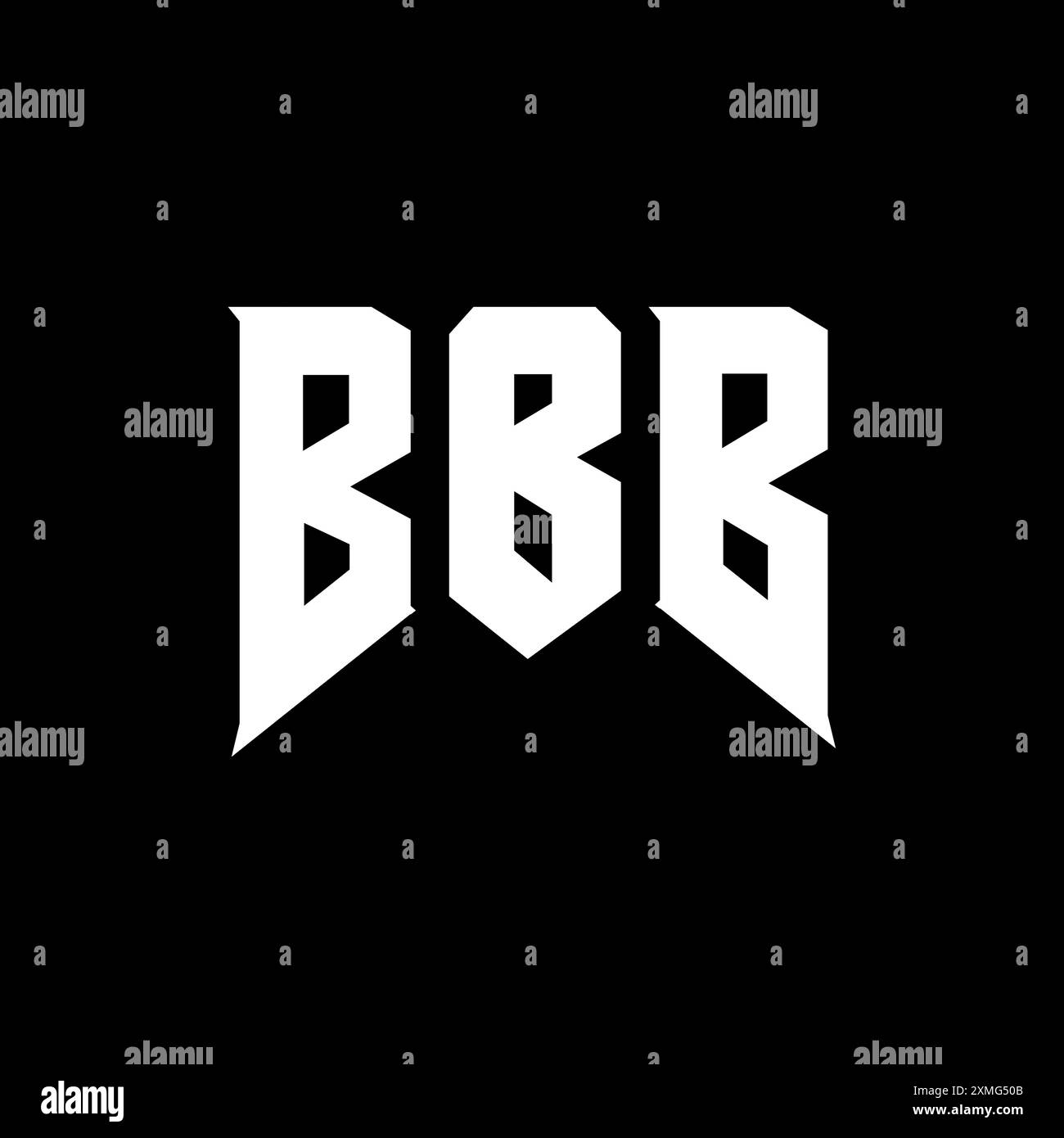 BBB letter logo design for technology company. BBB logo design black and white color combination ...