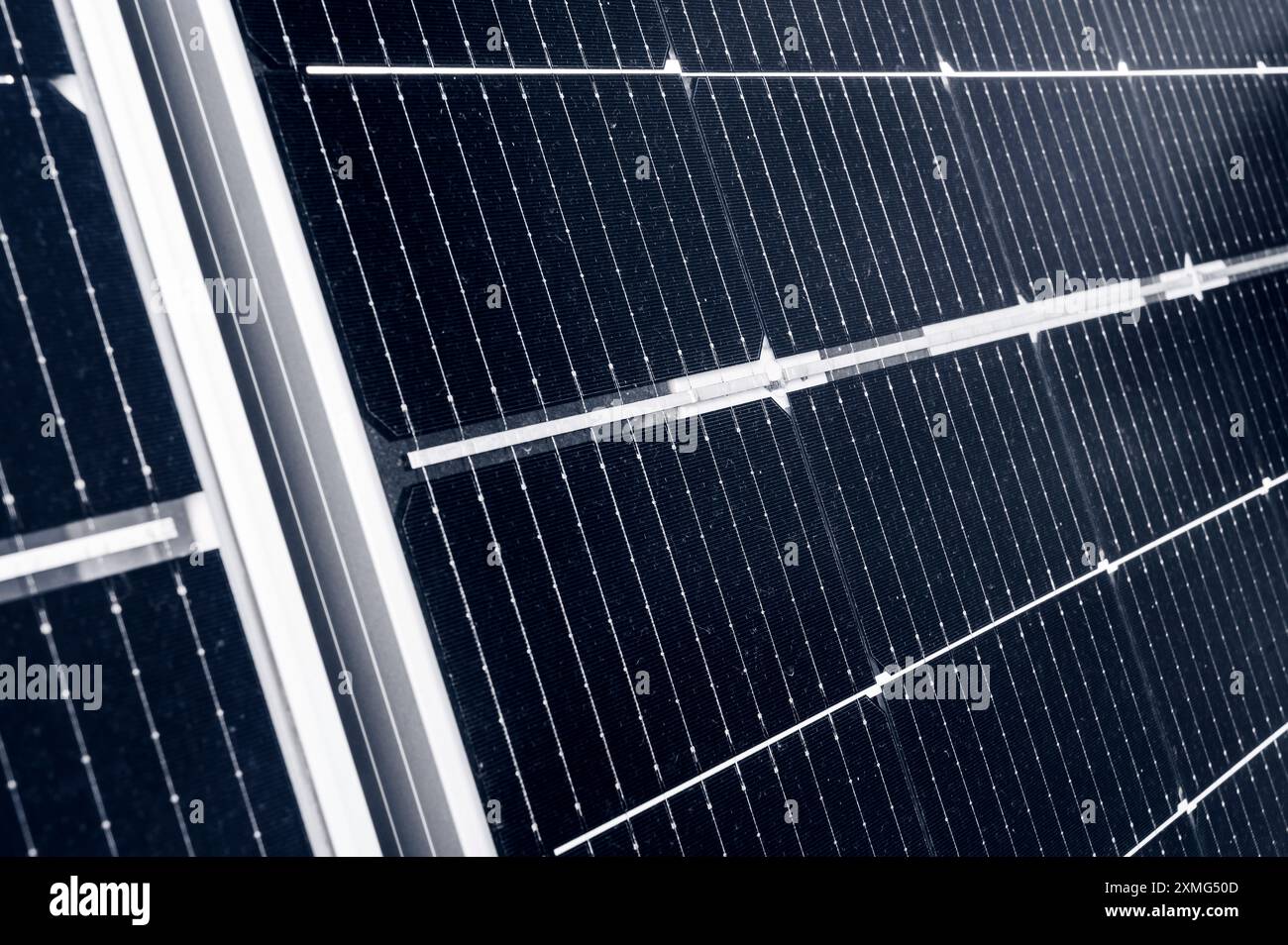 texture of the cell elements of a modern black solar panel close-up ...