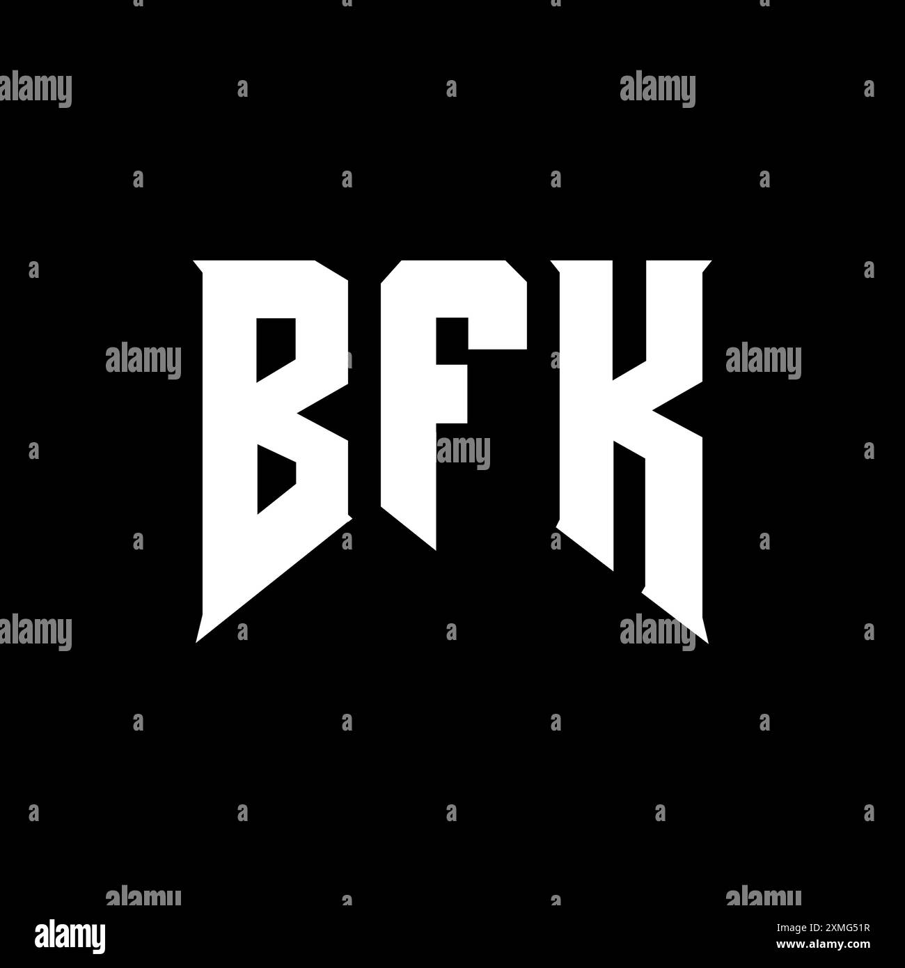 BFK letter logo design for technology company. BFK logo design black ...