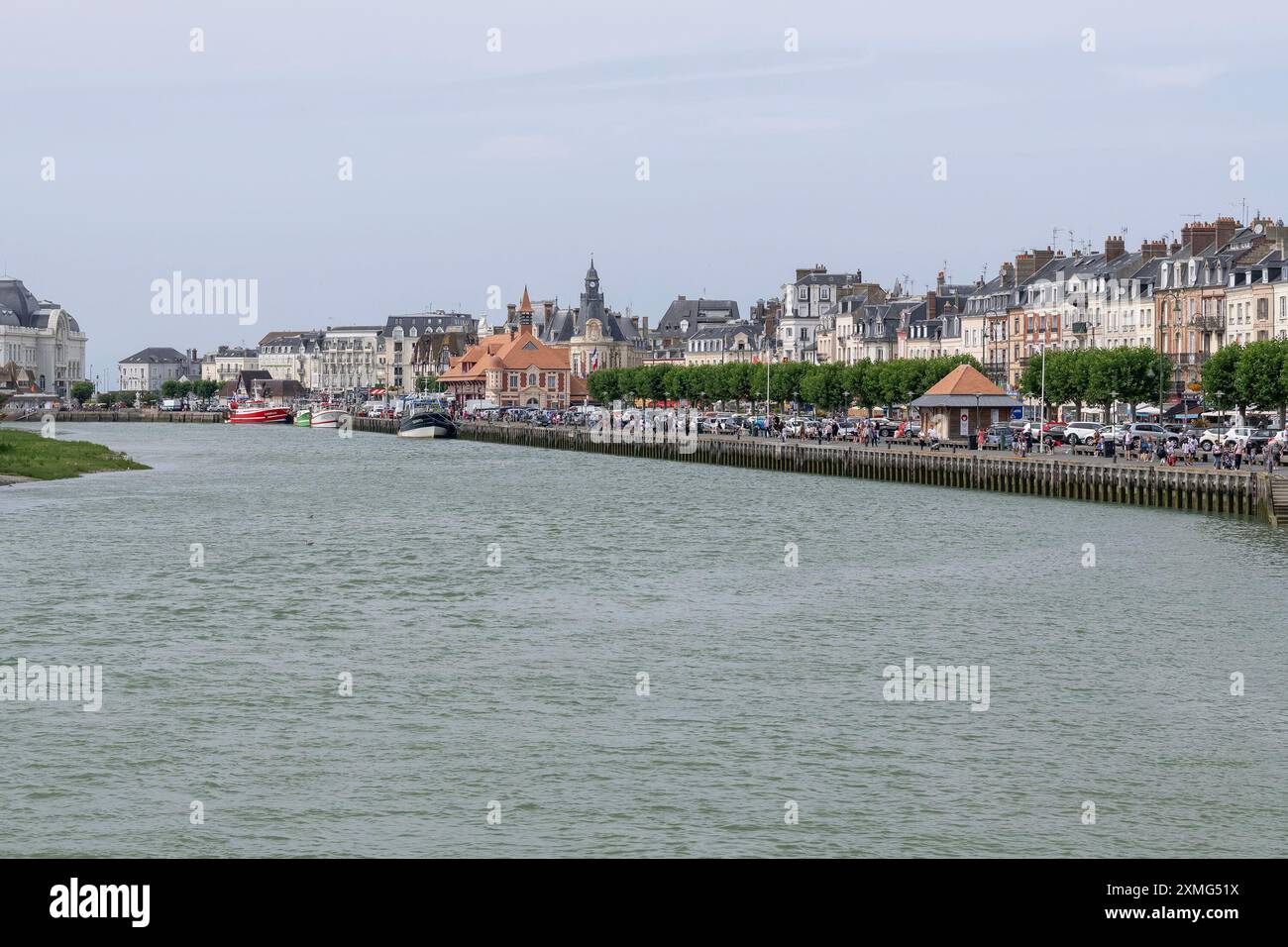 Trouville-sur-Mer, France - View of the Touques River quay with fishing ...