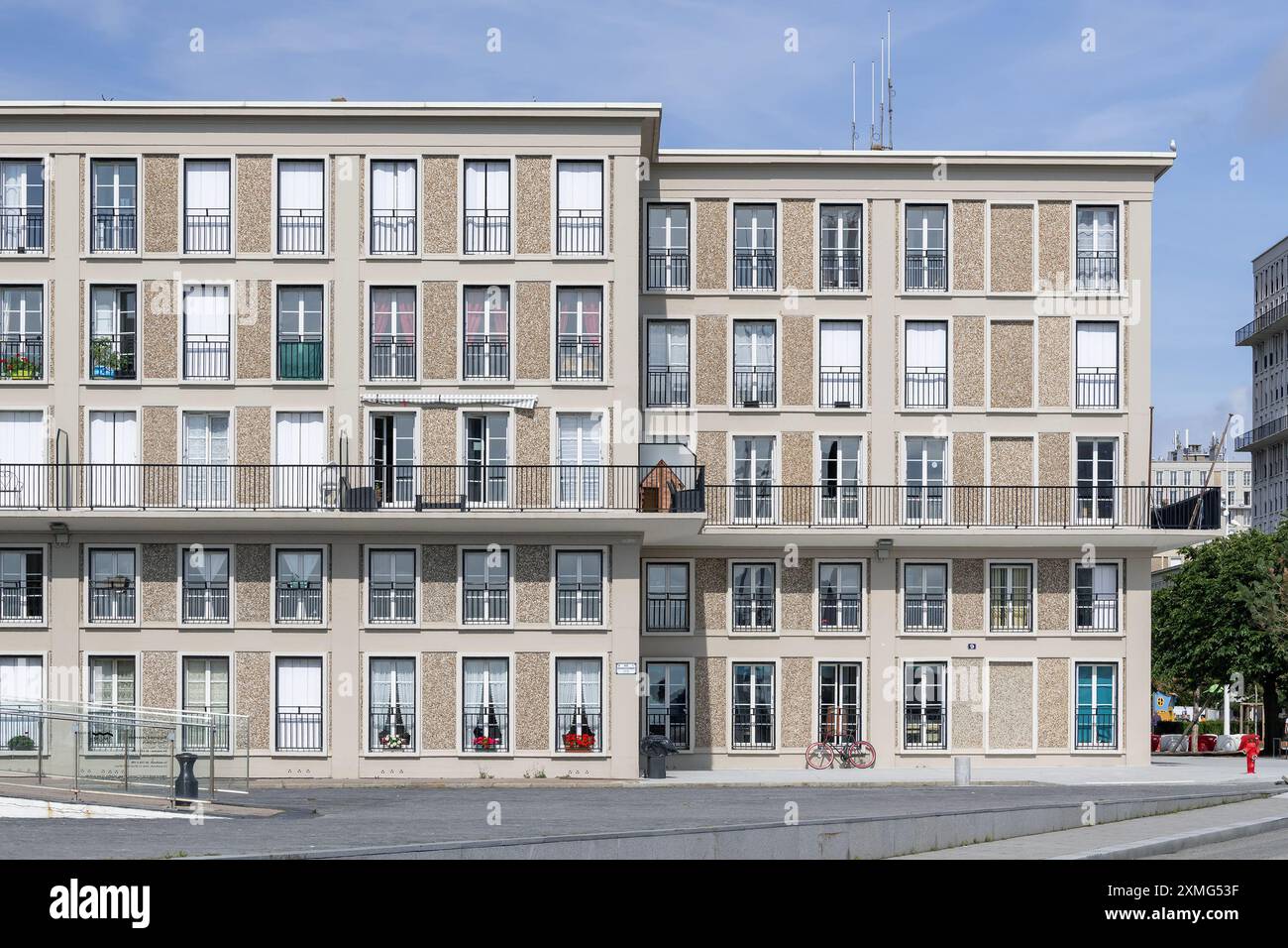 Le Havre, France - View on the South seafront buildings built in concrete by Auguste Perret ...