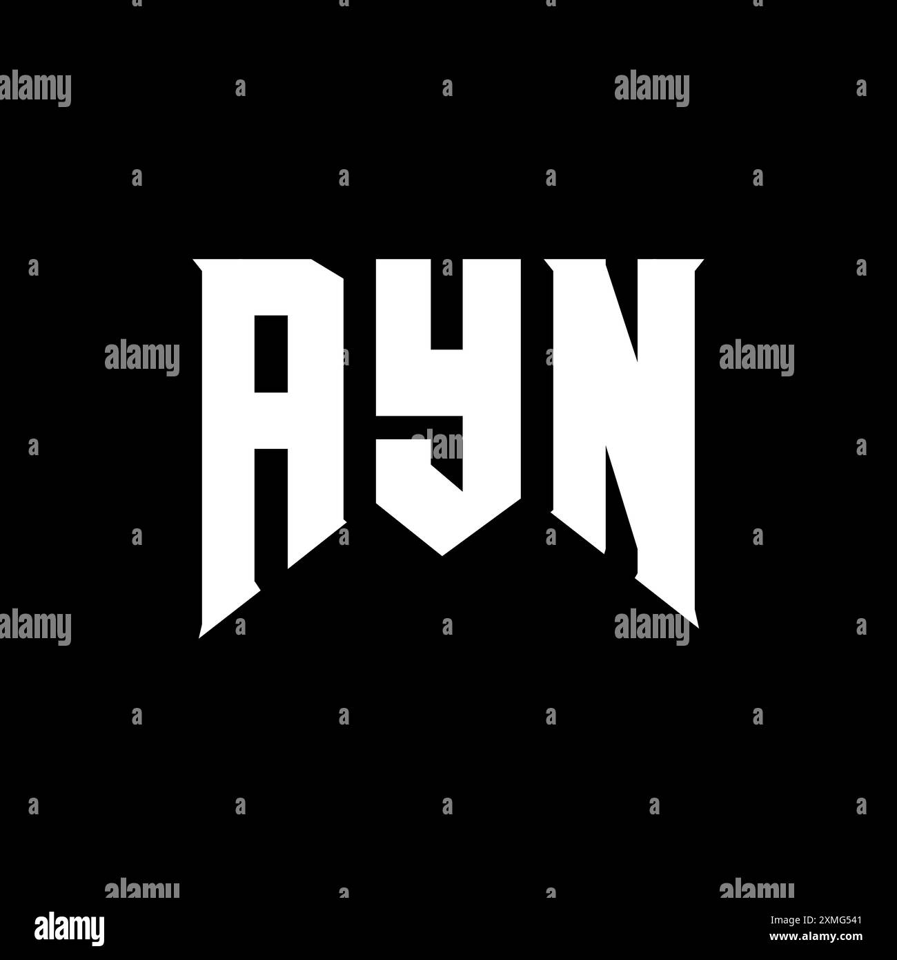 AYN letter logo design for technology company. AYN logo design black ...