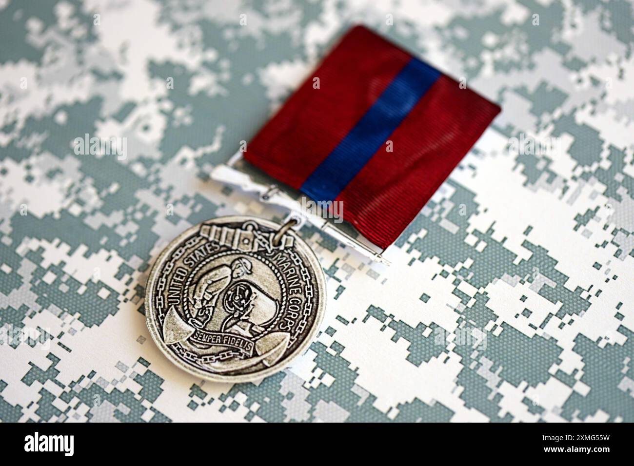 KYIV, UKRAINE - JULY 10, 2024 US Marine corps Army Good Conduct medal ...