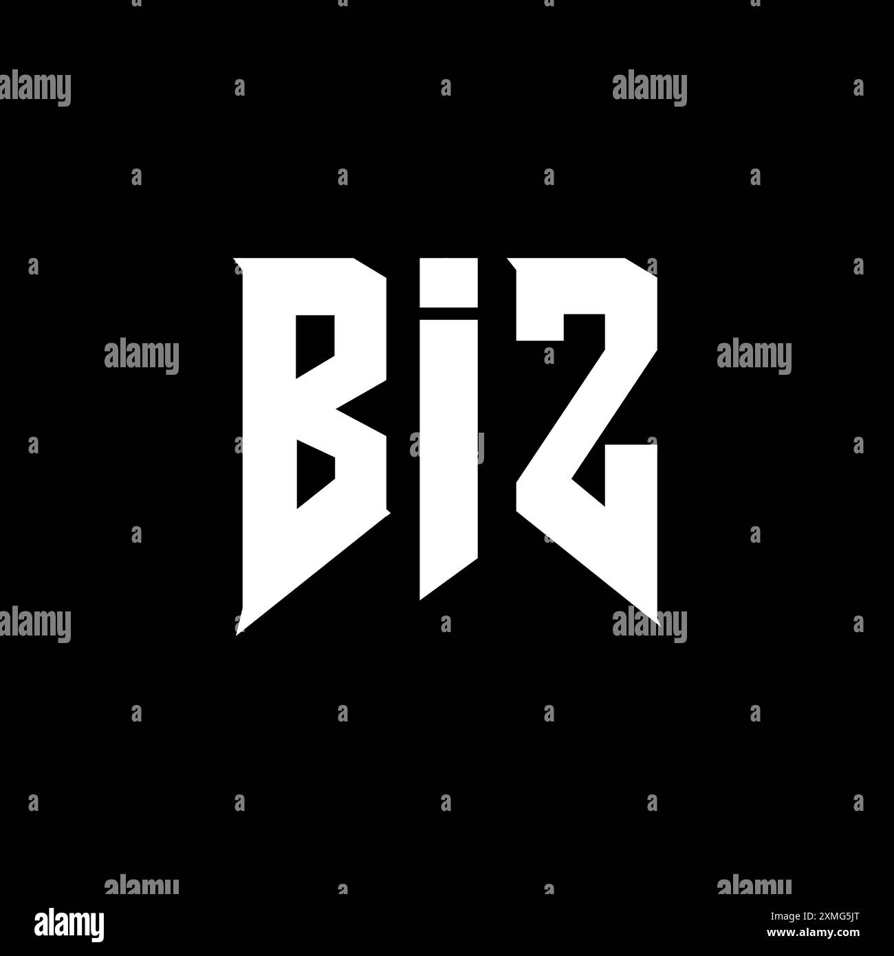 BIZ letter logo design for technology company. BIZ logo design black ...