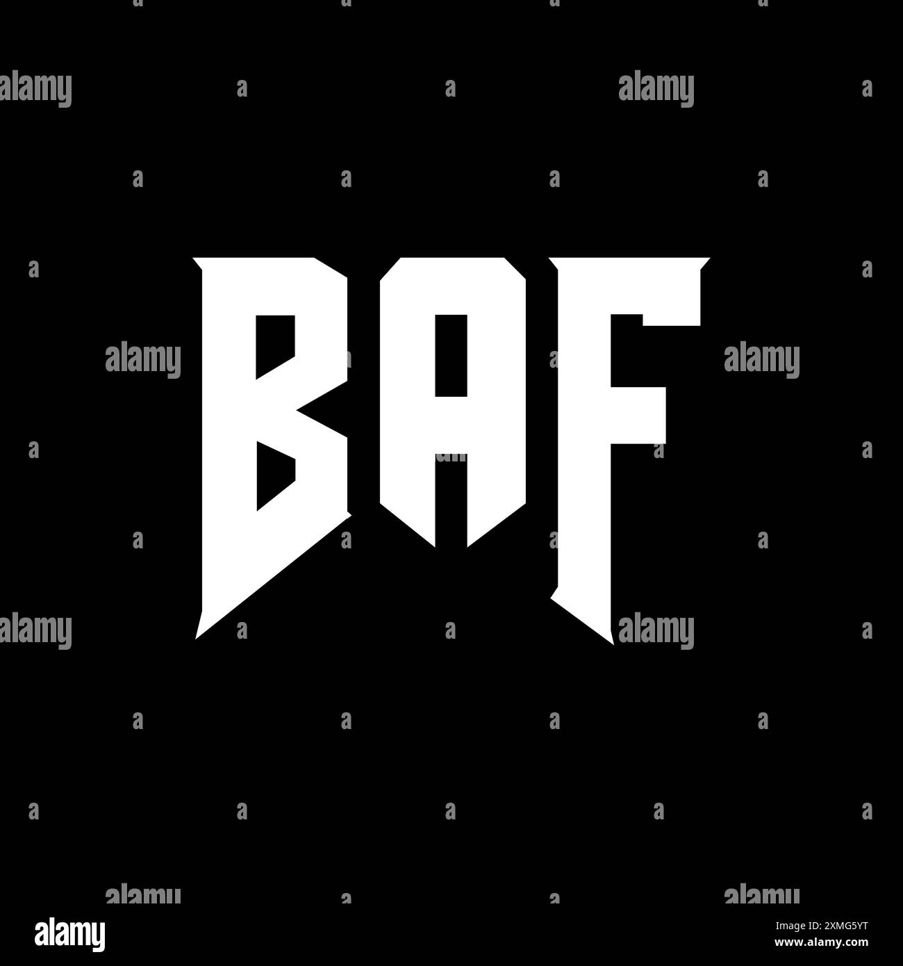 BAF letter logo design for technology company. BAF logo design black ...