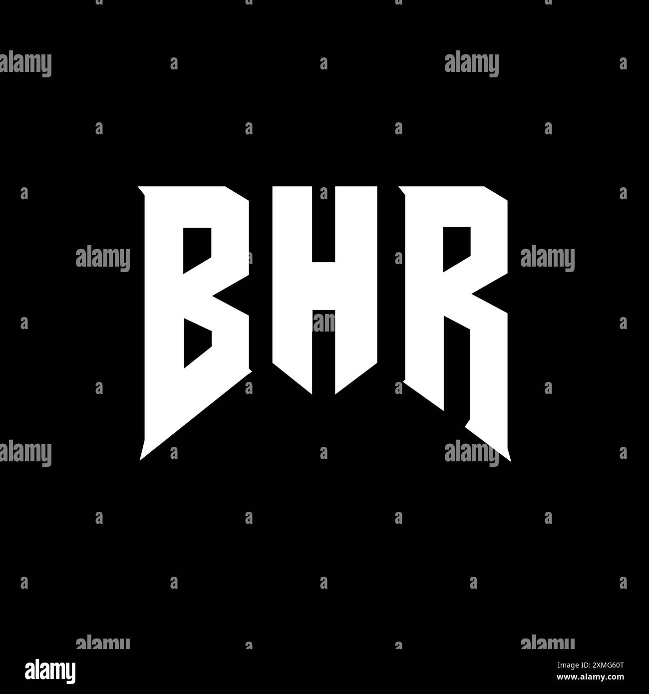 BHR letter logo design for technology company. BHR logo design black ...