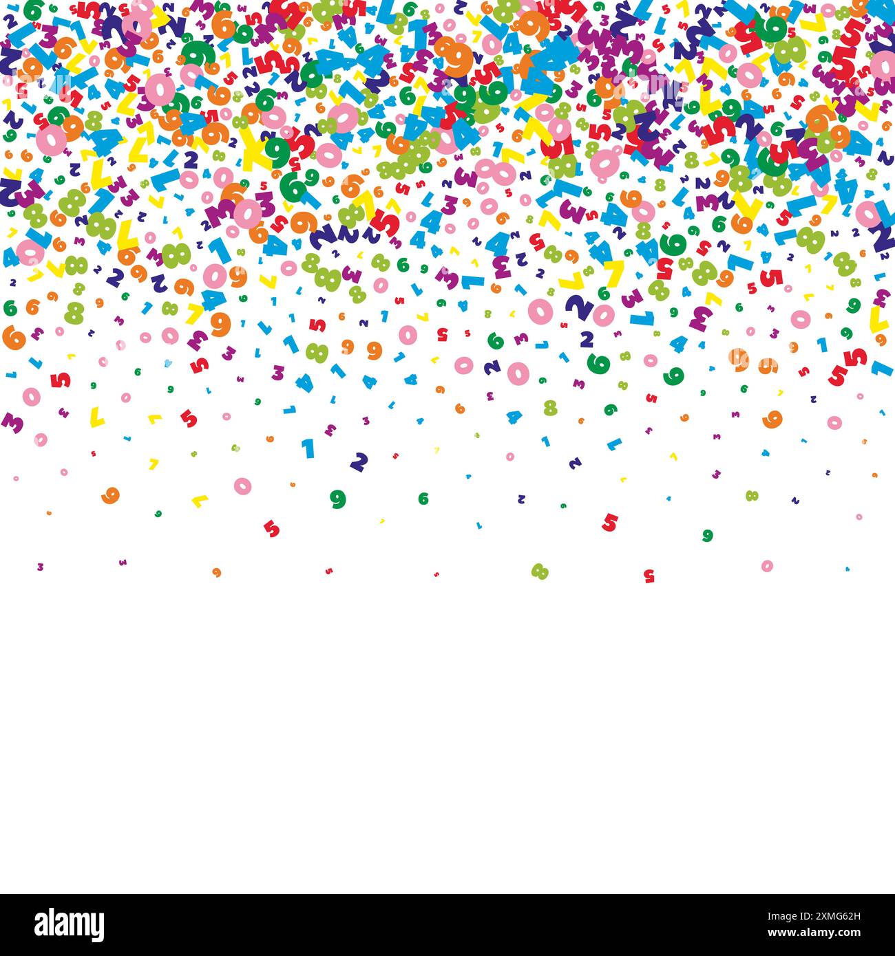 Scattered letters of latin alphabet. Colorful childish floating ...