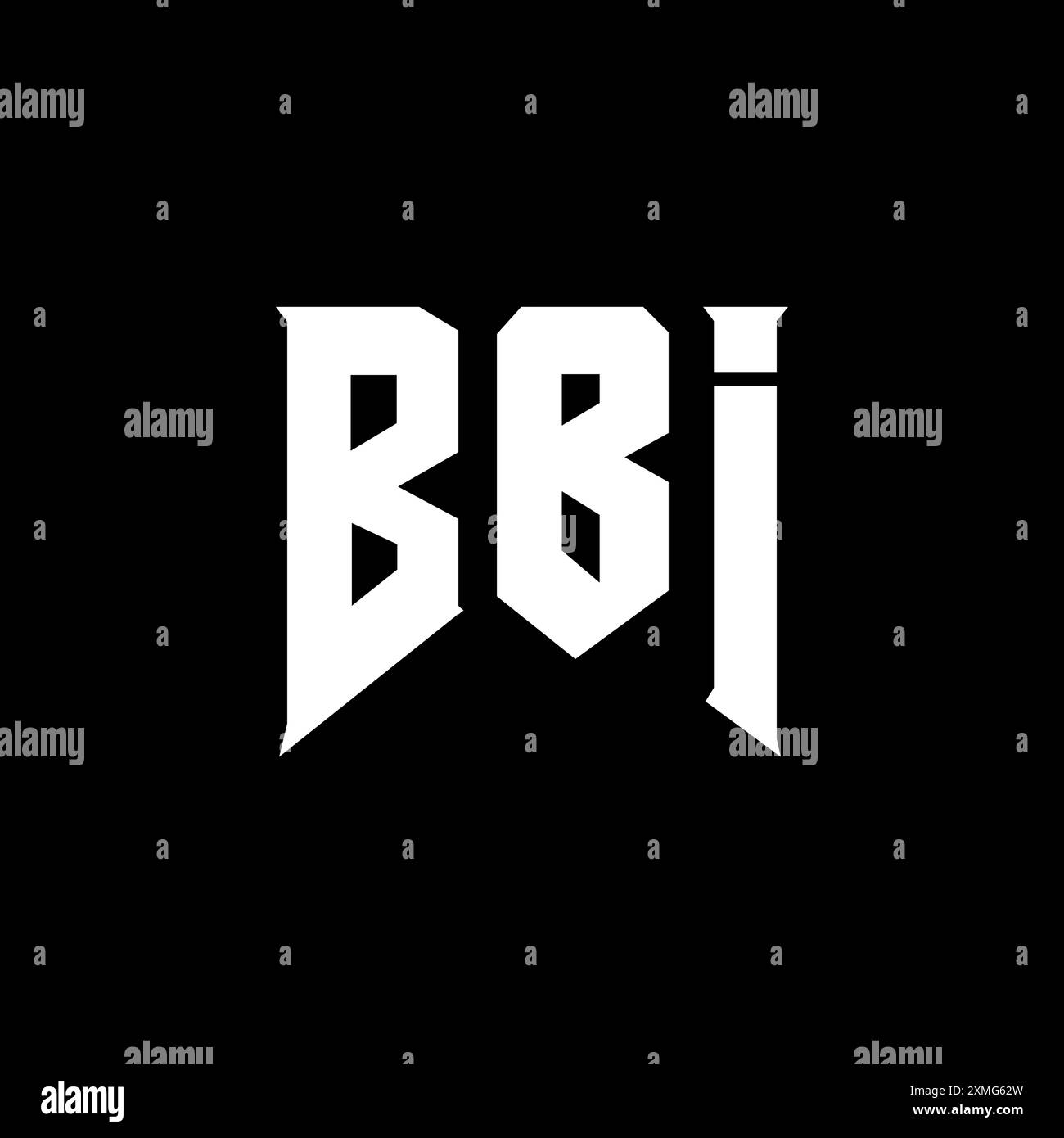 BBI letter logo design for technology company. BBI logo design black and white color combination ...