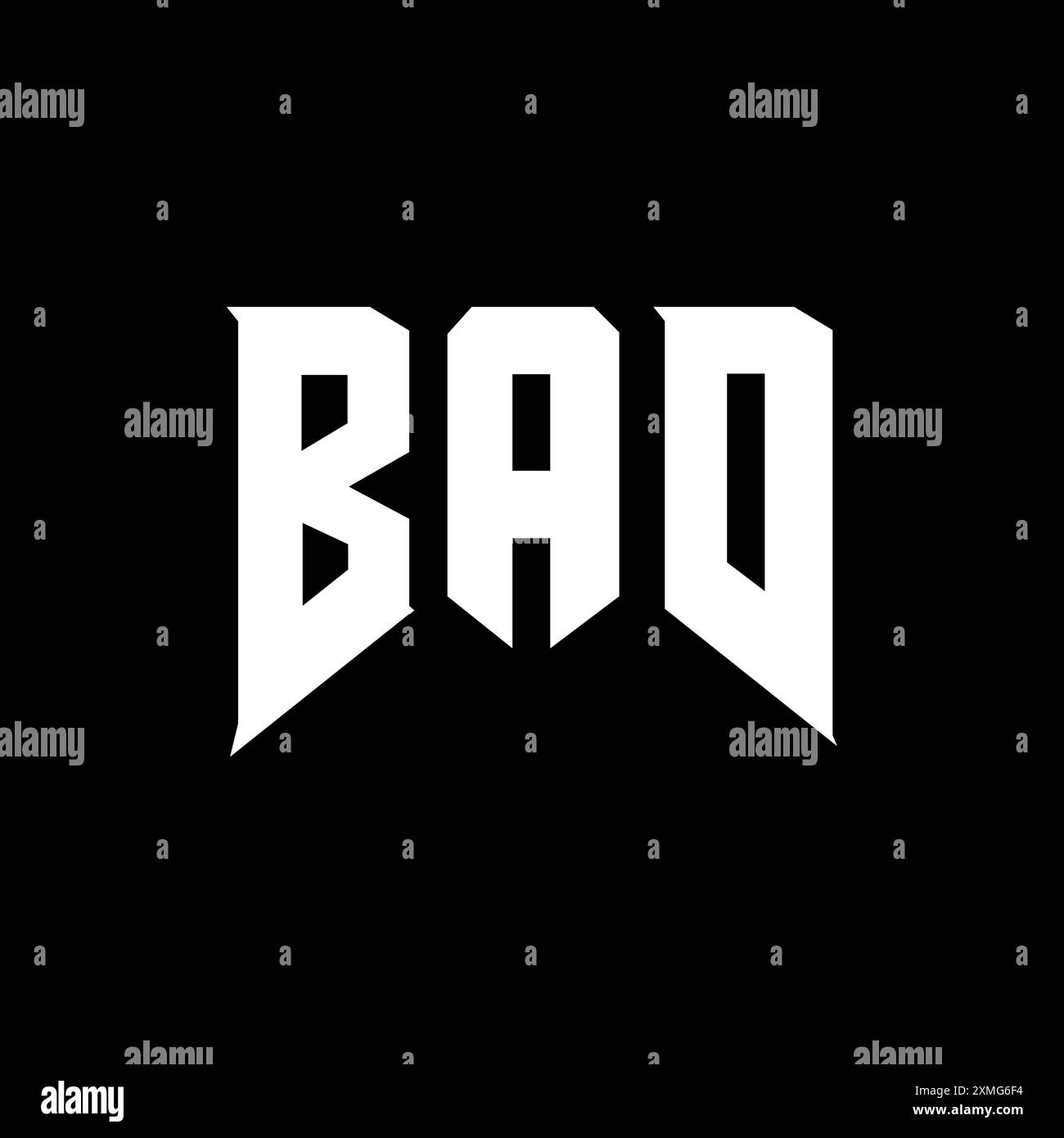 BAD letter logo design for technology company. BAD logo design black ...