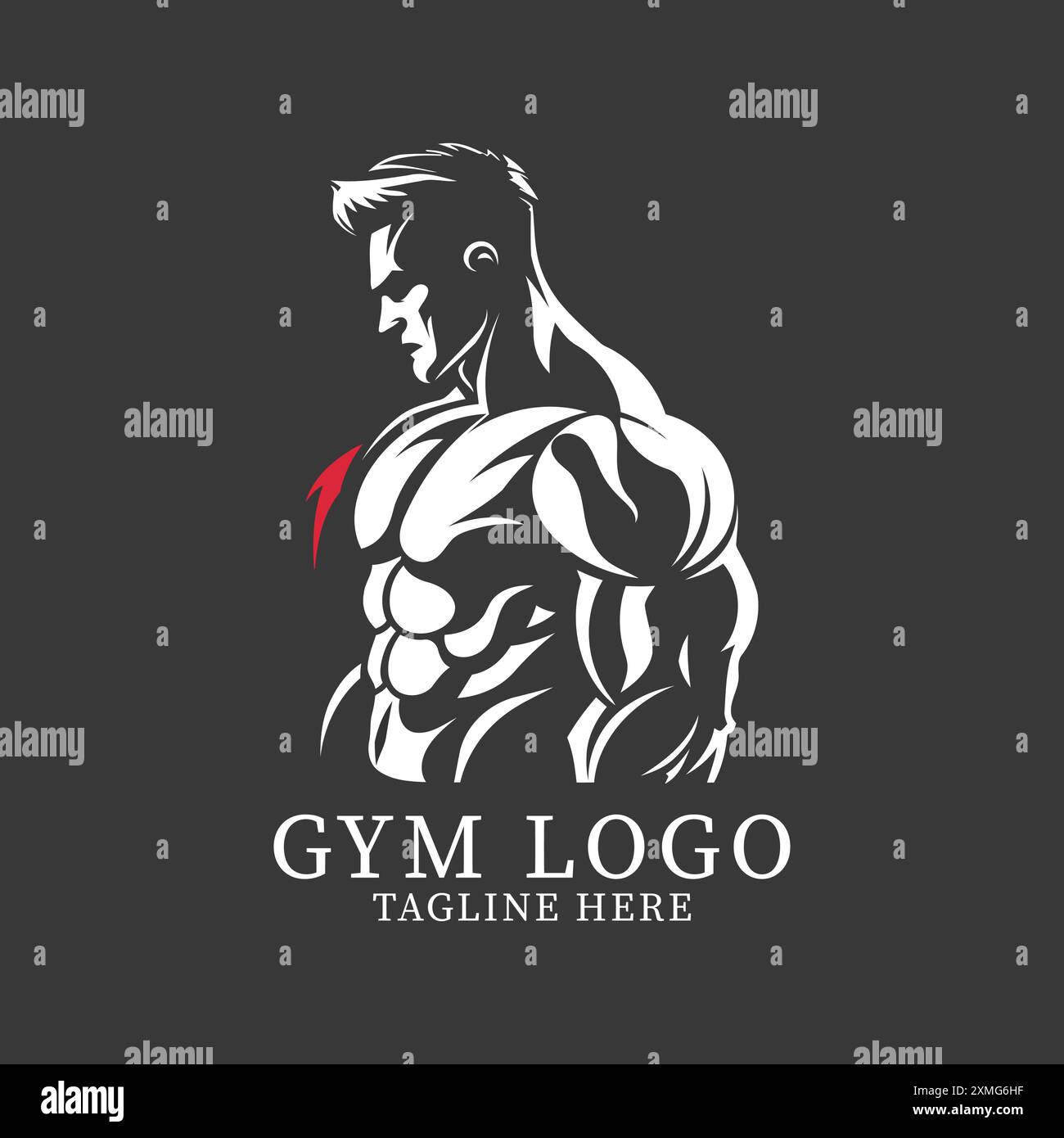 Minimalist gym logo hi-res stock photography and images - Alamy