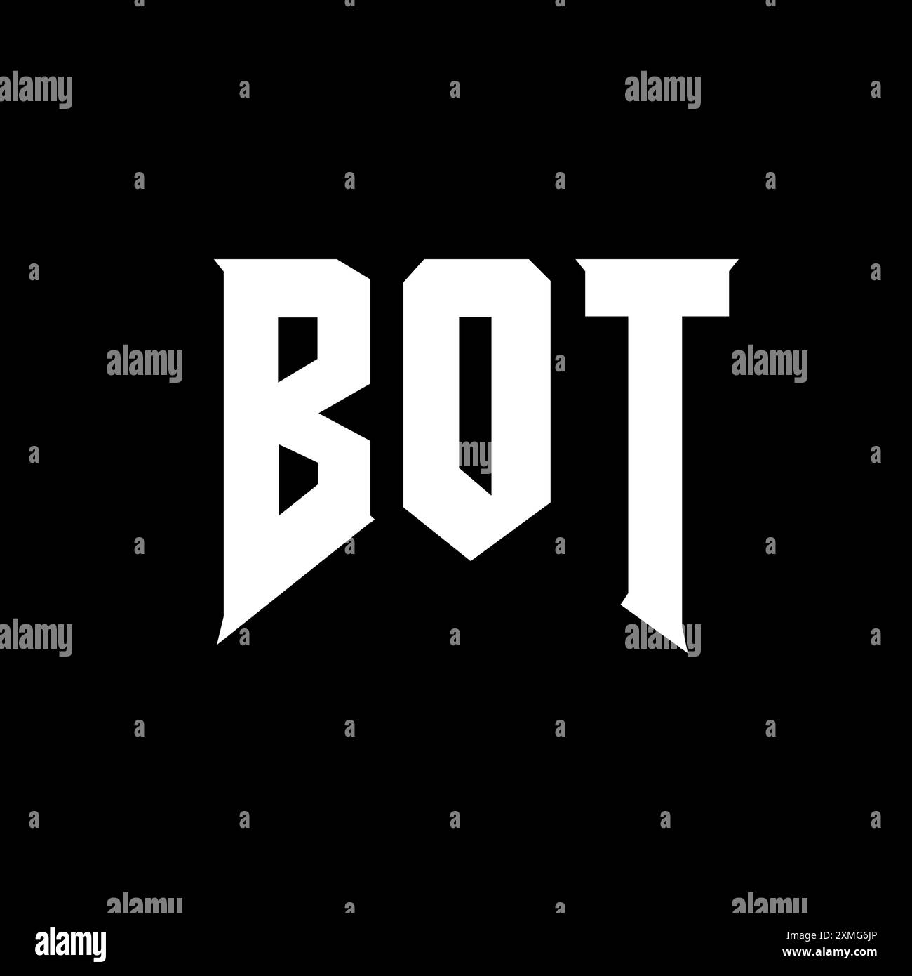 BOT letter logo design for technology company. BOT logo design black ...