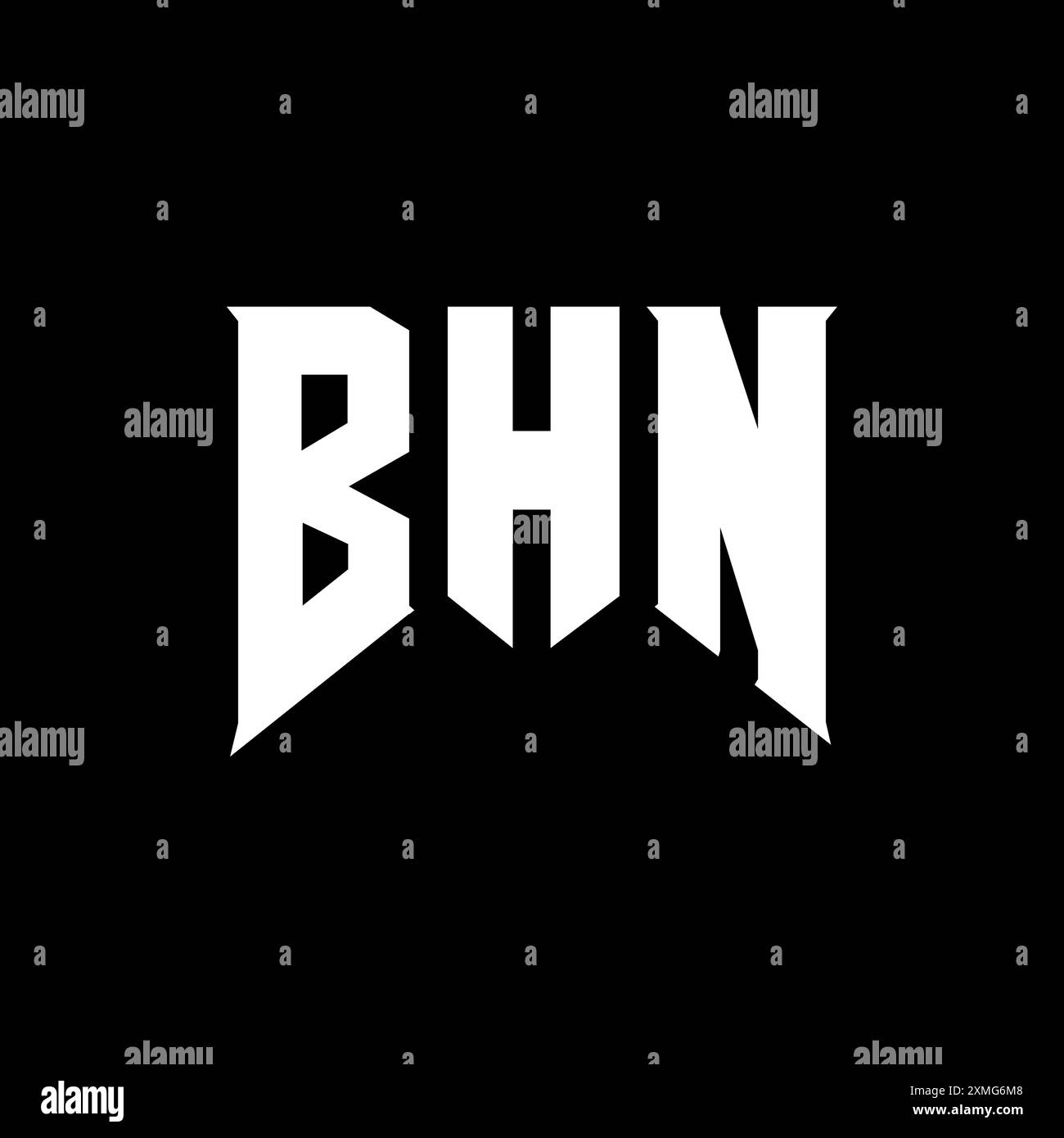 BHN letter logo design for technology company. BHN logo design black ...
