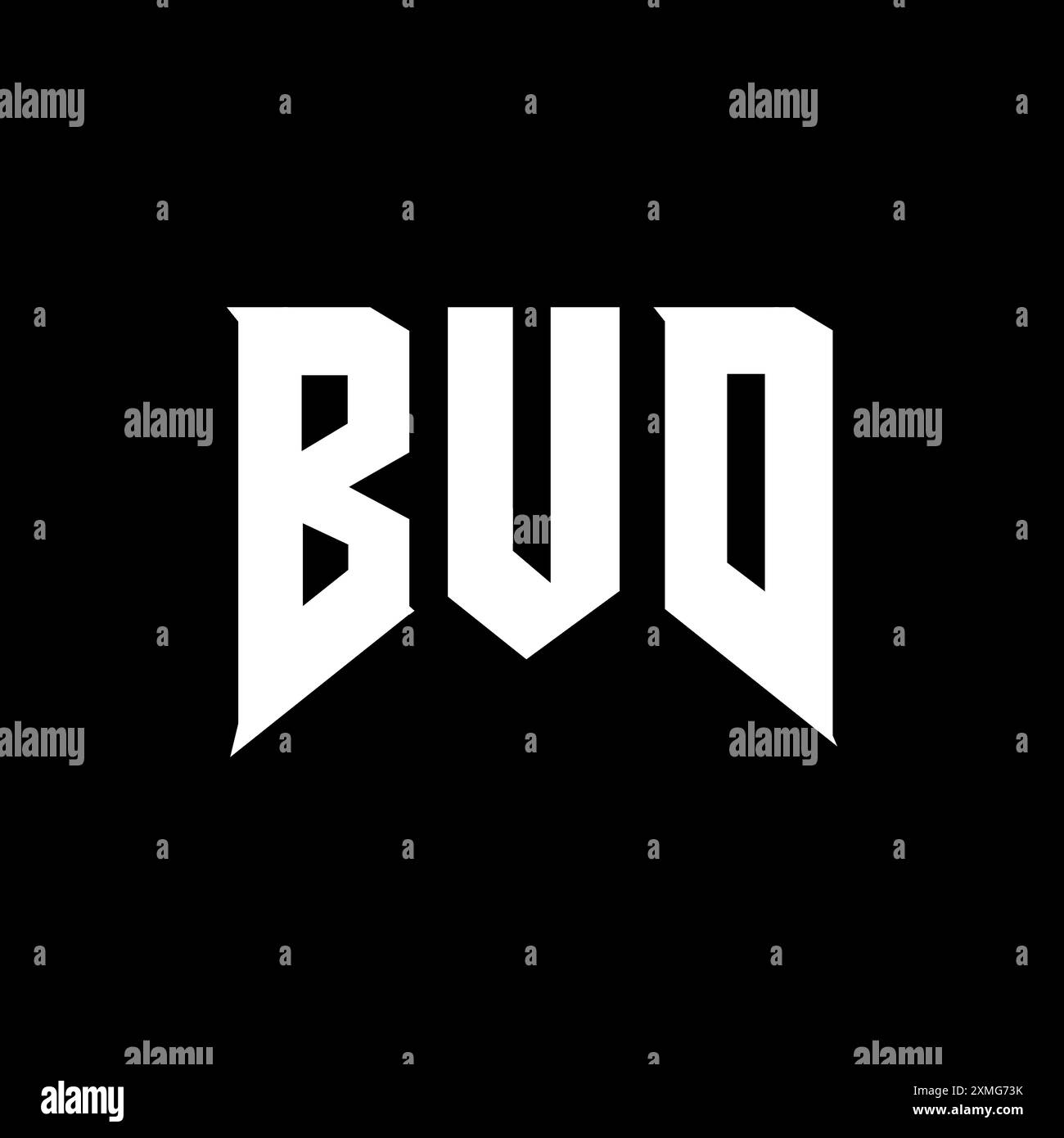 BUD letter logo design for technology company. BUD logo design black ...