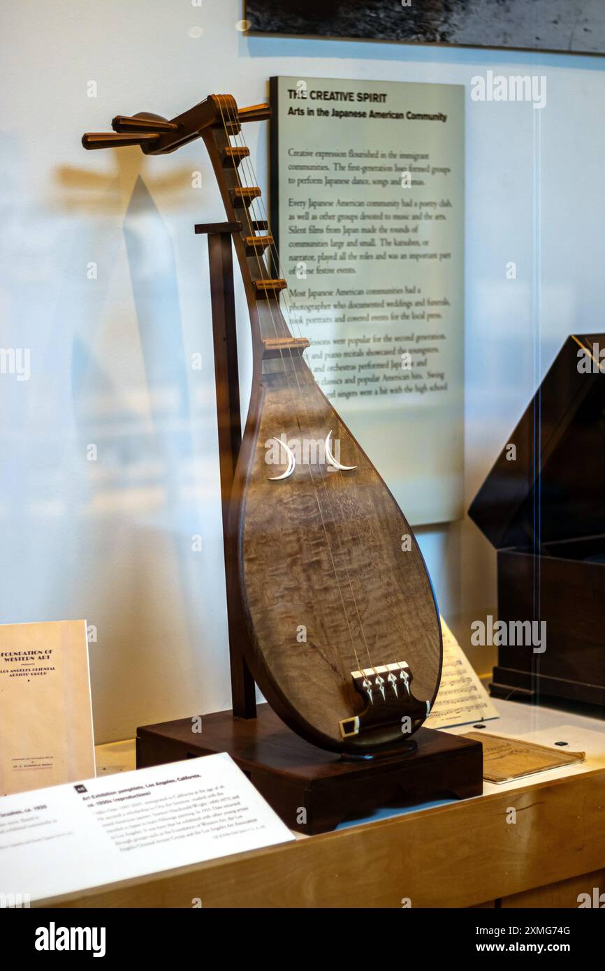 Los Angeles, USA. 27th July, 2024. A biwa, or Japanese lute (琵琶), on ...