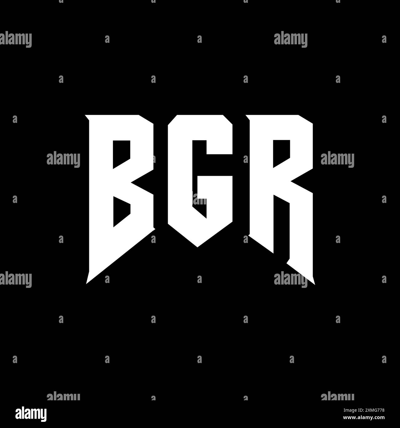 BGR letter logo design for technology company. BGR logo design black ...