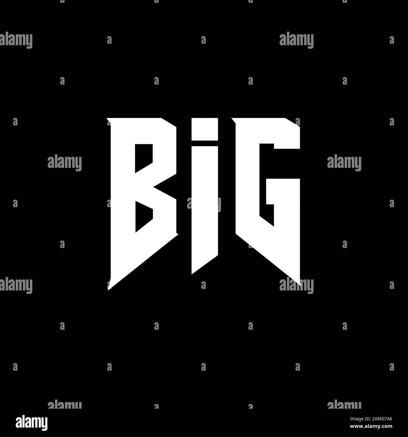 BIG letter logo design for technology company. BIG logo design black ...