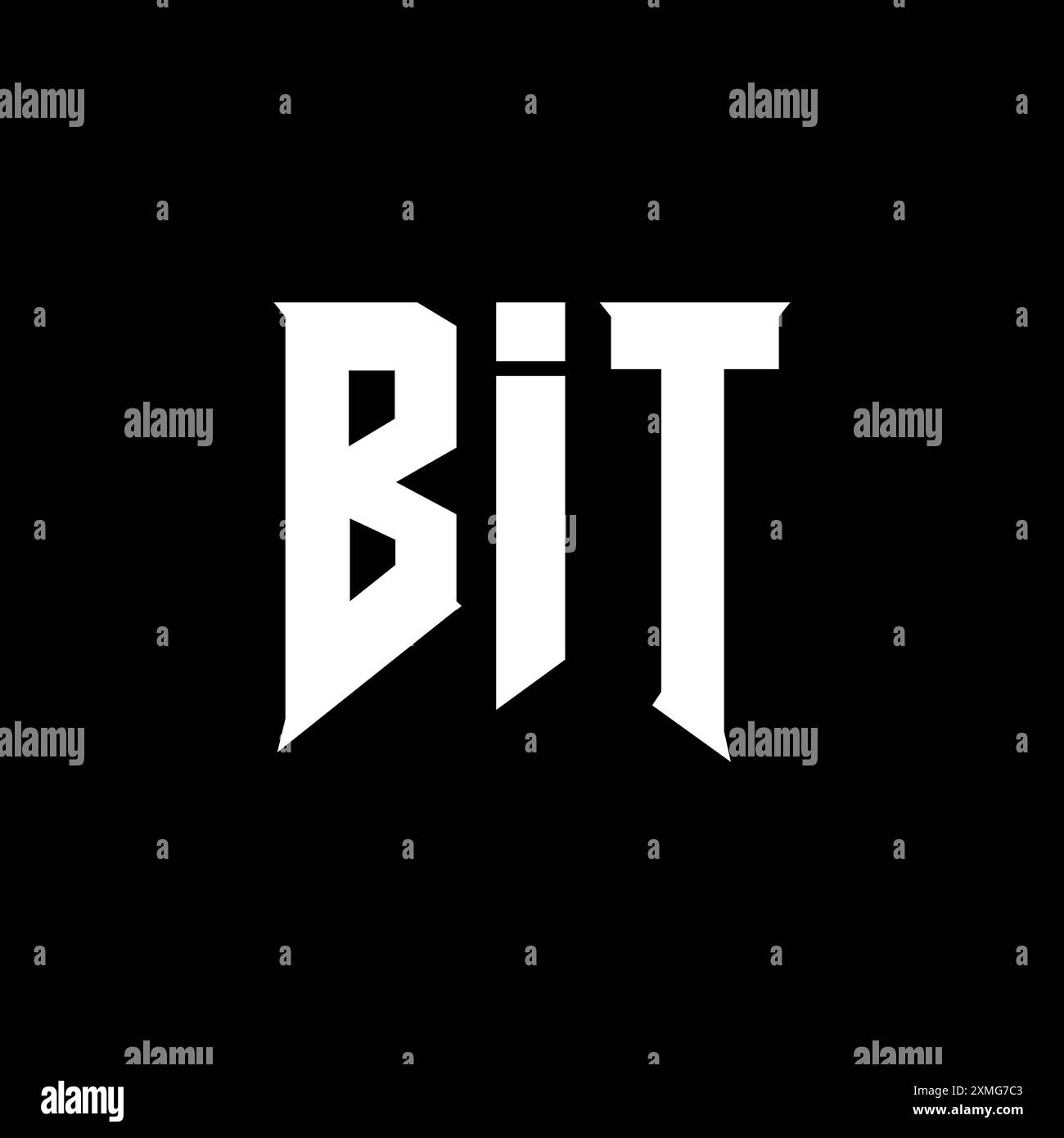 BIT letter logo design for technology company. BIT logo design black ...