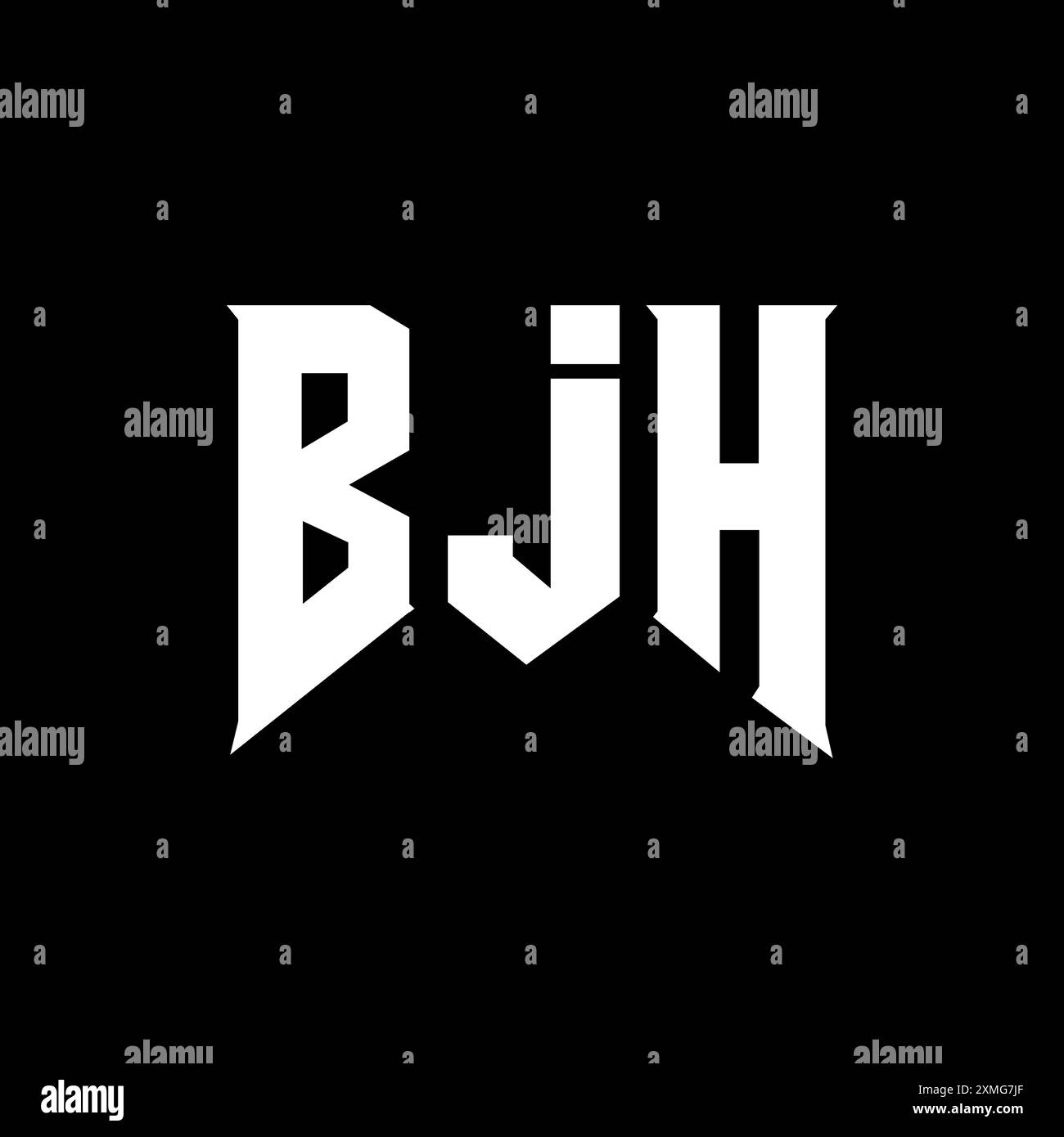 BJH letter logo design for technology company. BJH logo design black ...