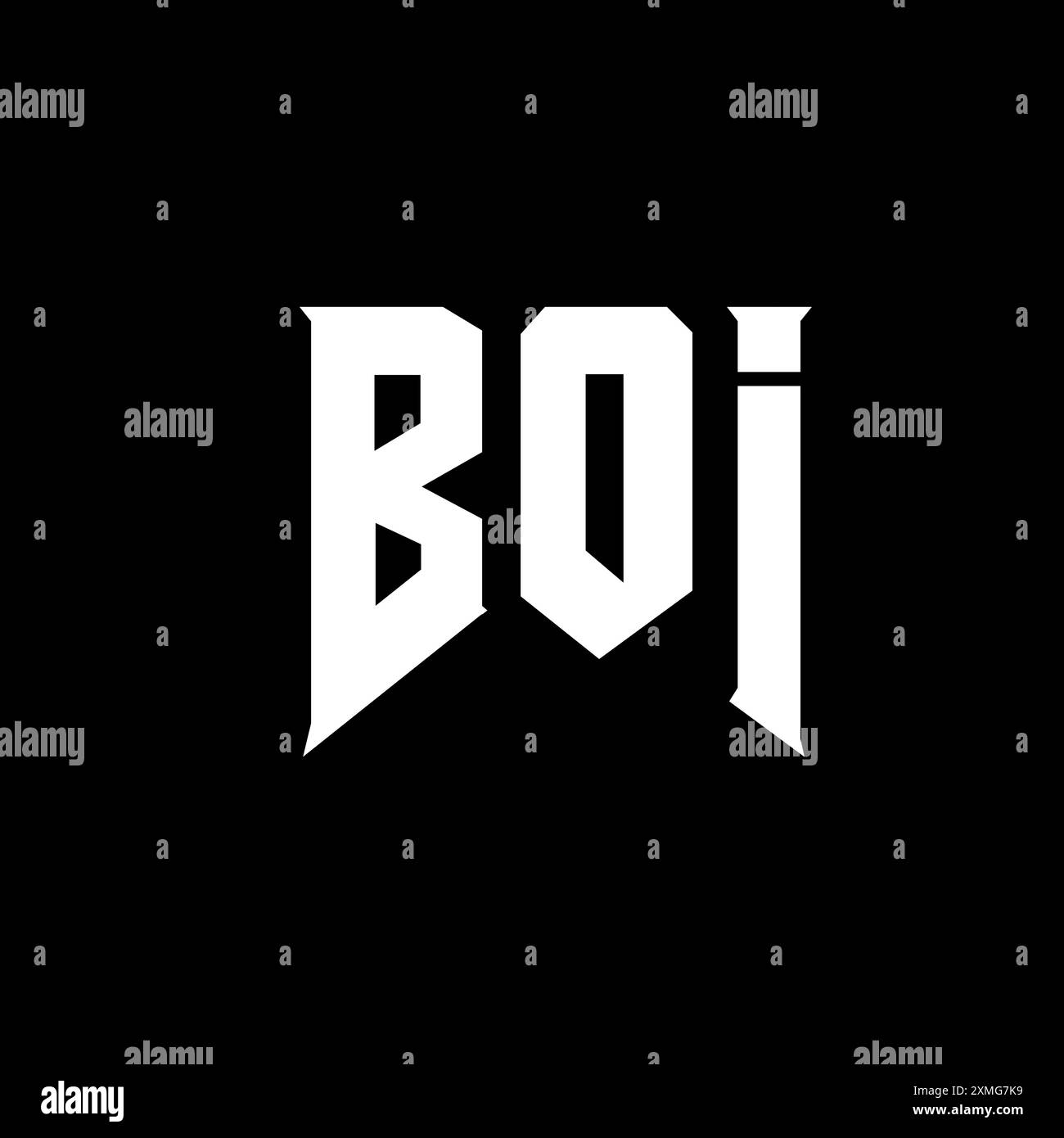 BOI letter logo design for technology company. BOI logo design black ...