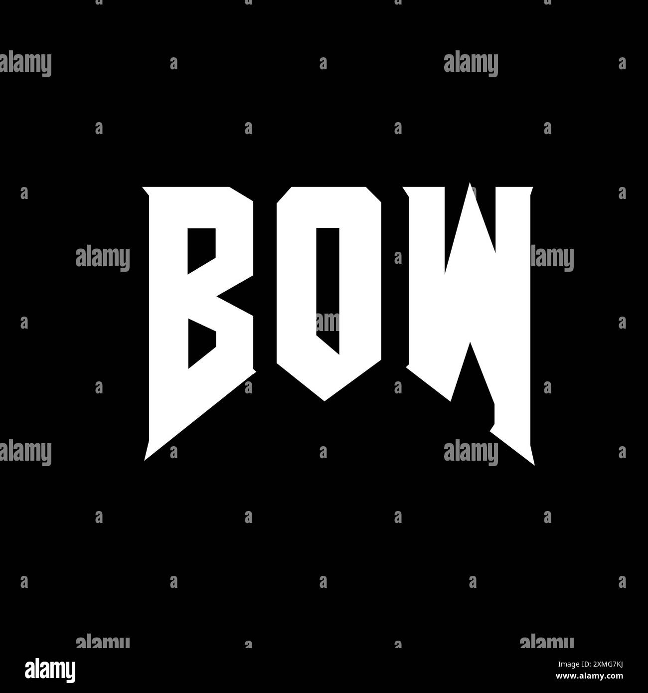 BOW letter logo design for technology company. BOW logo design black ...
