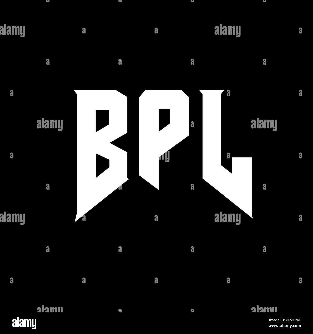 BPL letter logo design for technology company. BPL logo design black and white color combination ...