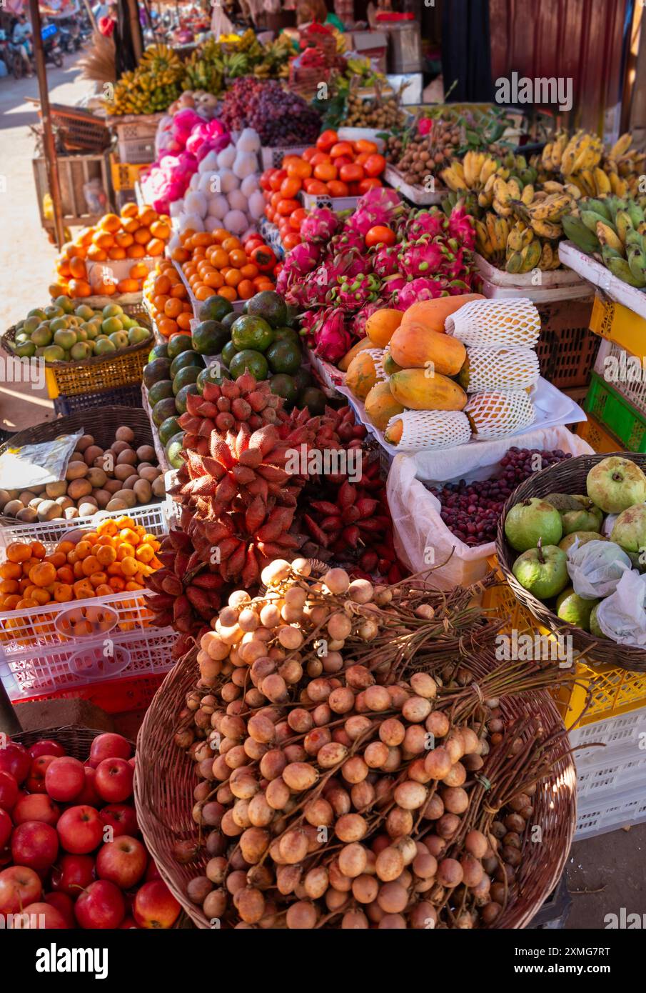 Fruits and vegetables on local market in Cambodia Stock Photo - Alamy