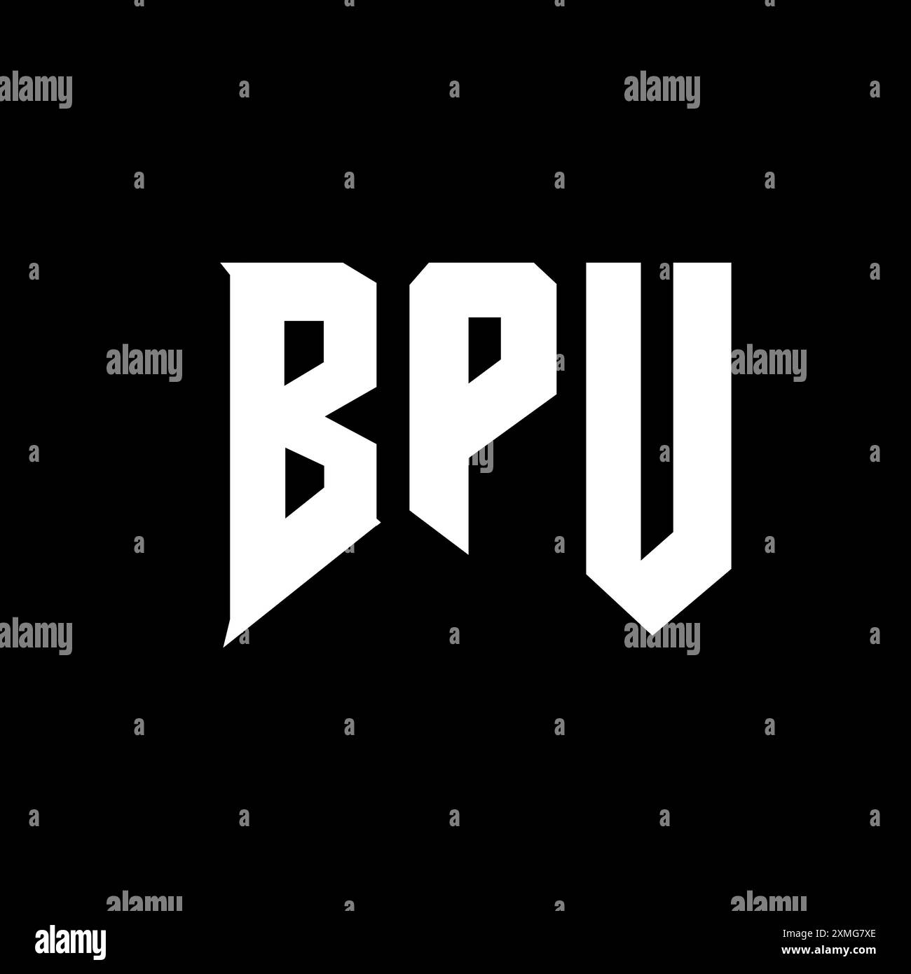 BPU letter logo design for technology company. BPU logo design black ...