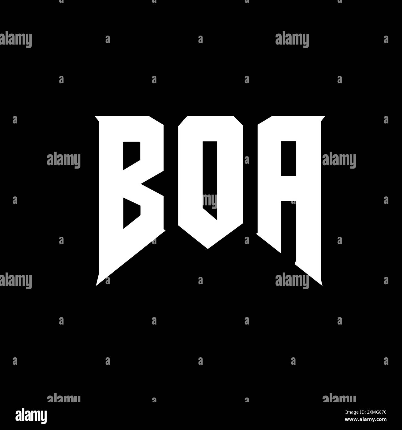 BOA letter logo design for technology company. BOA logo design black ...