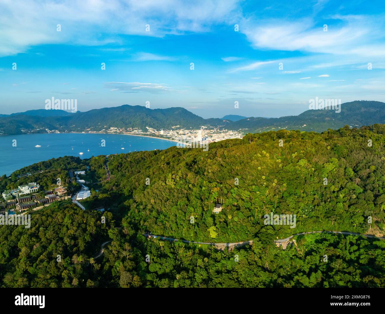 Aerial view drone shot of mountain tropical rainforest,Bird eye view ...