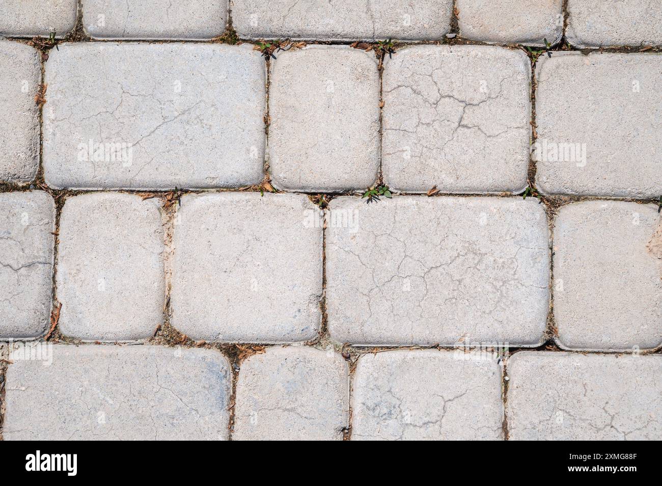 texture of white stone paving slabs on sidewalk close up Stock Photo ...