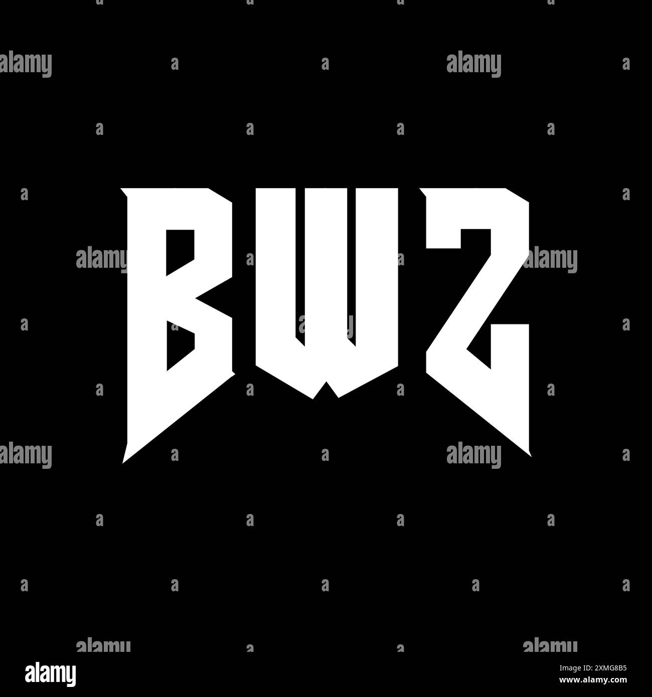 BWZ letter logo design for technology company. BWZ logo design black ...