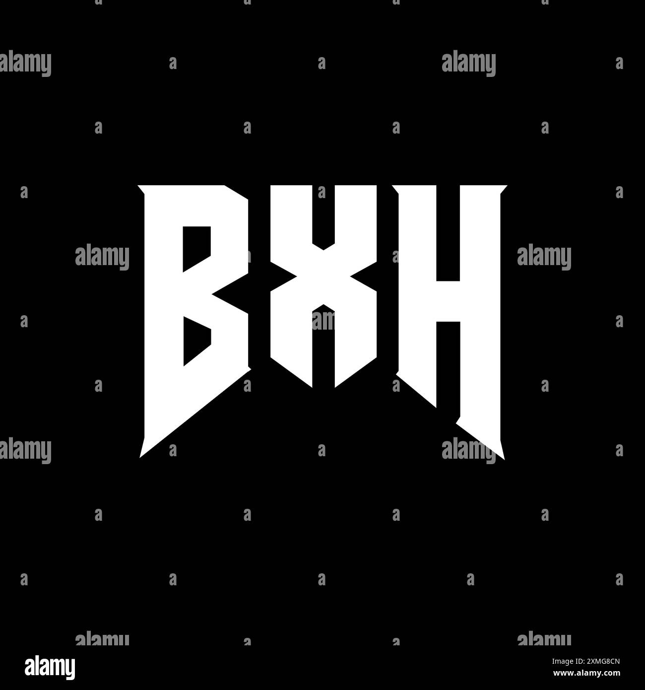 BXH letter logo design for technology company. BXH logo design black ...