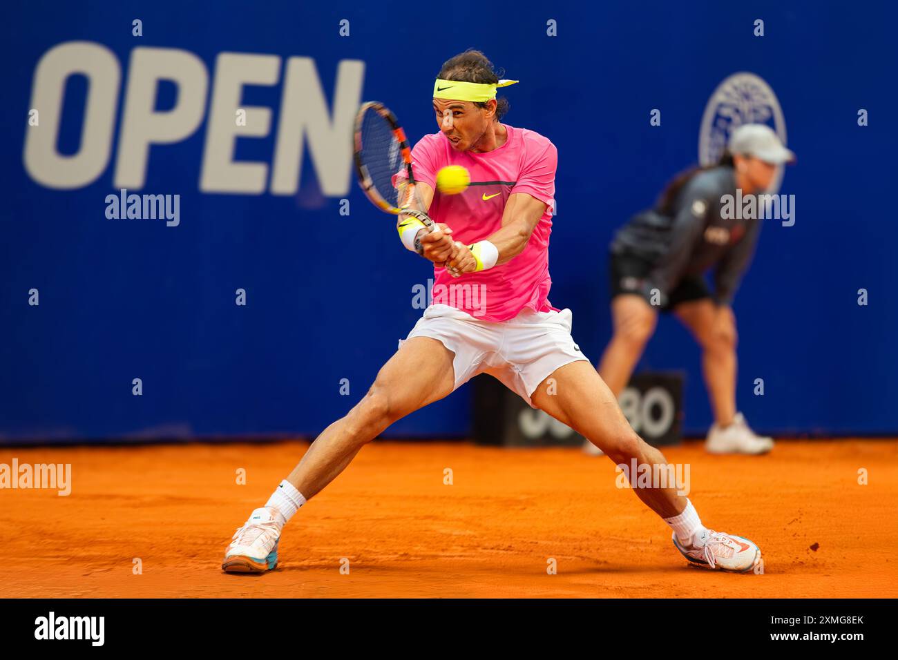 Rafa Nadal (Spain) playing an ATP Tournament on clay court Stock Photo ...