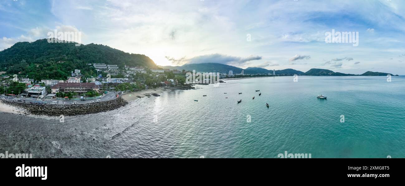 Aerial view panorama shot over Phuket island Thailand,Amazing nature ...