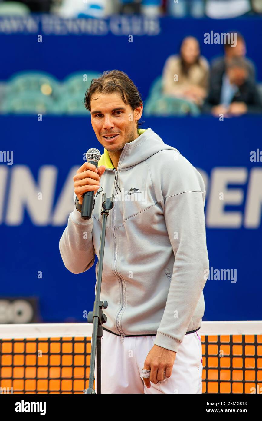 Rafa Nadal (Spain) playing an ATP Tournament on clay court Stock Photo ...