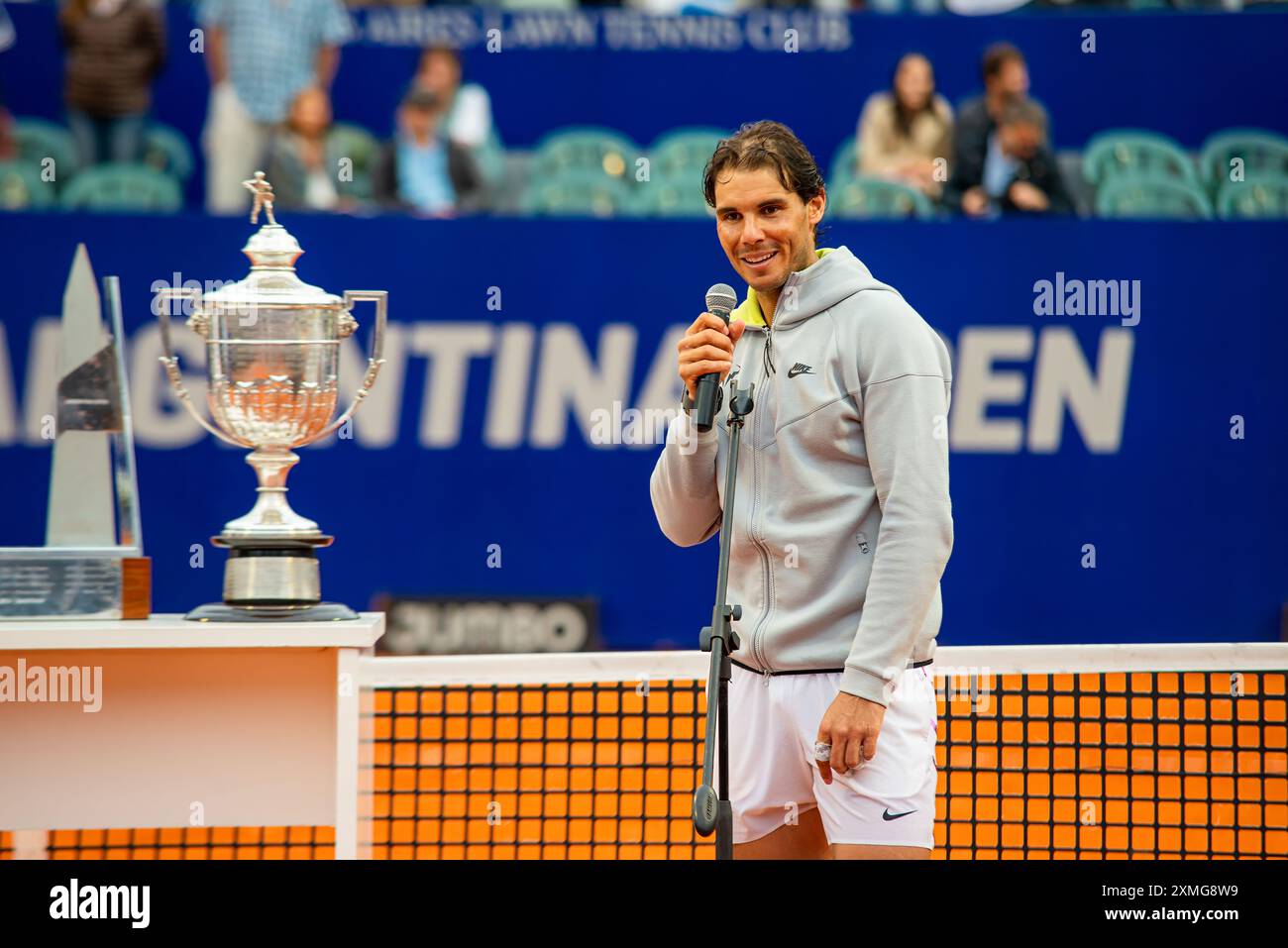 Rafa Nadal (Spain) playing an ATP Tournament on clay court Stock Photo ...
