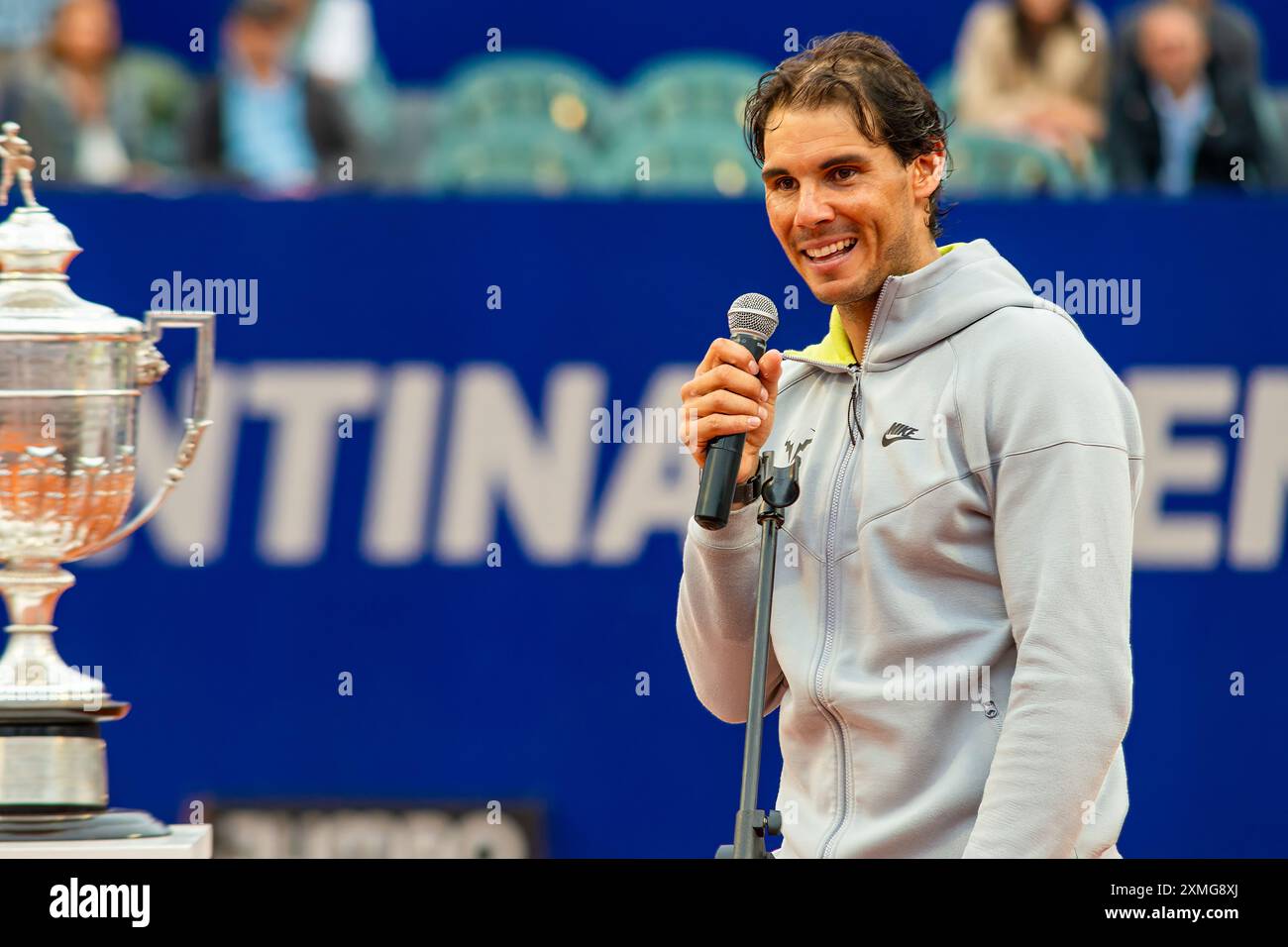 Rafa Nadal (Spain) playing an ATP Tournament on clay court Stock Photo ...