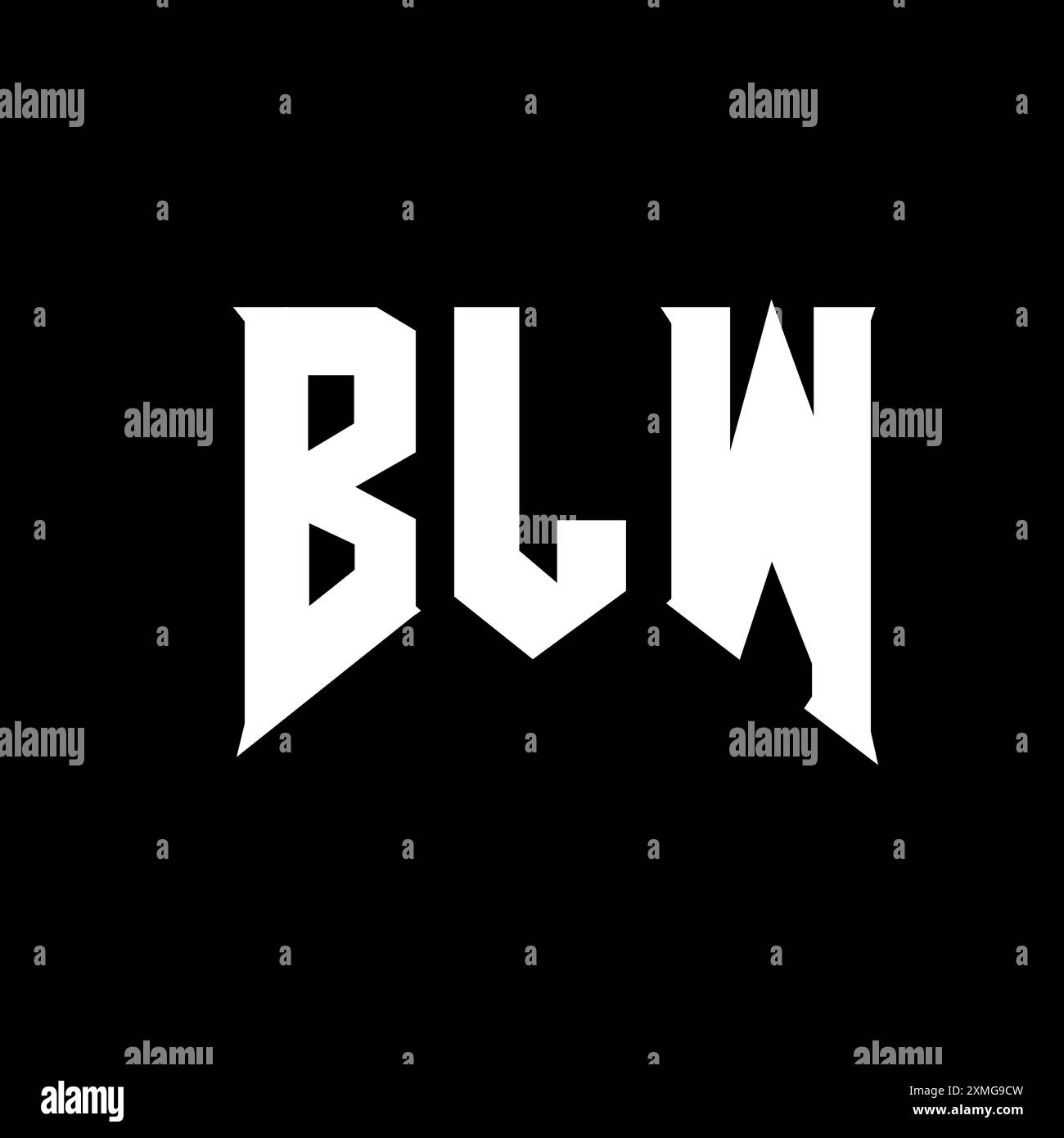 BLW letter logo design for technology company. BLW logo design black and white color combination ...