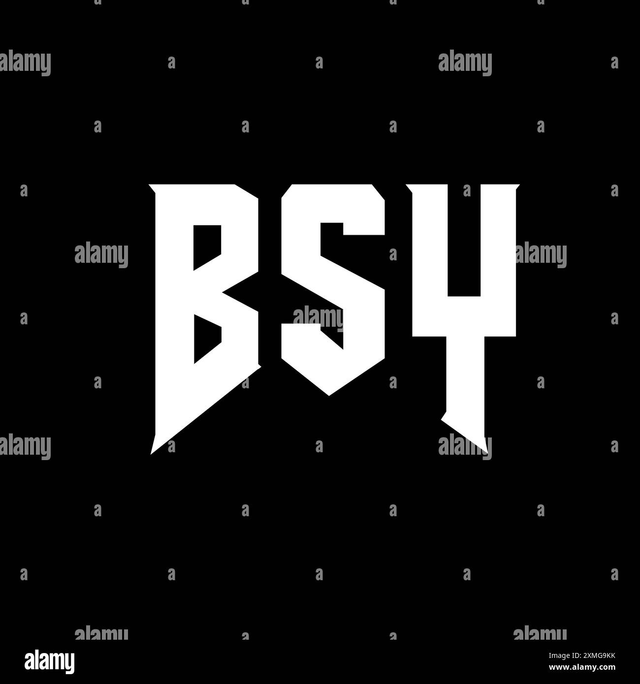 BSY letter logo design for technology company. BSY logo design black ...