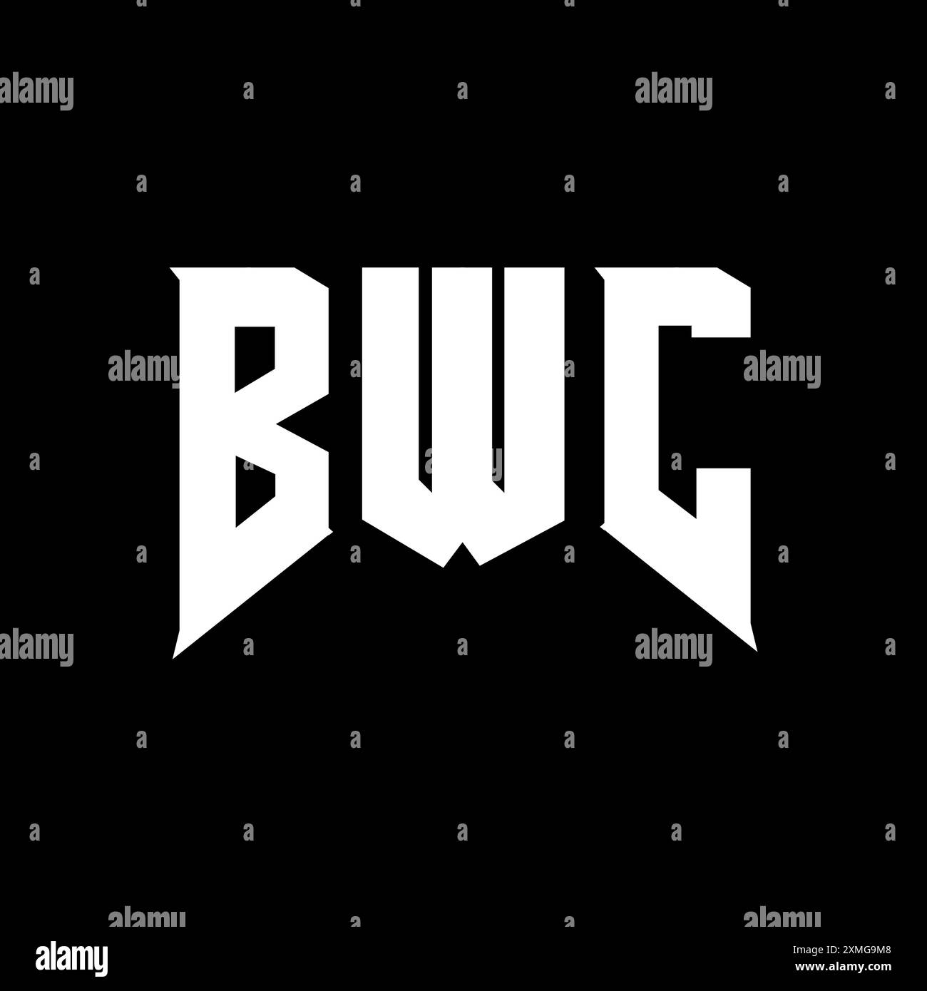 Bwc Letter Logo Design For Technology Company Bwc Logo Design Black And White Color Combination