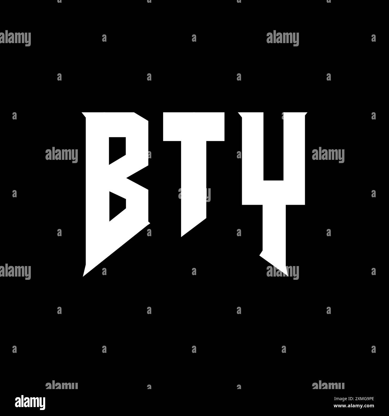 BTY letter logo design for technology company. BTY logo design black ...