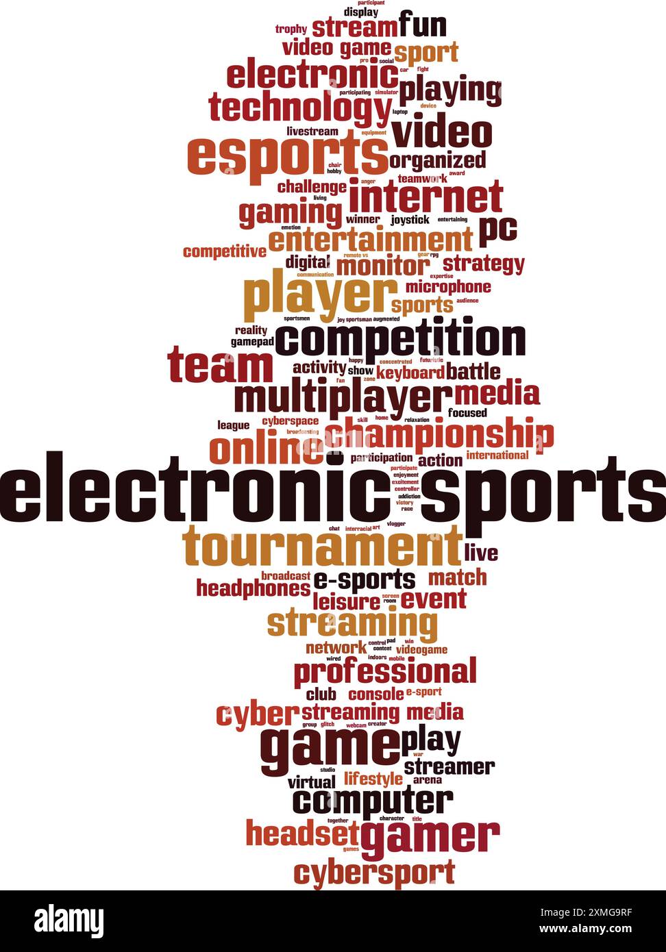 electronic sports word cloud concept. Collage made of words about ...