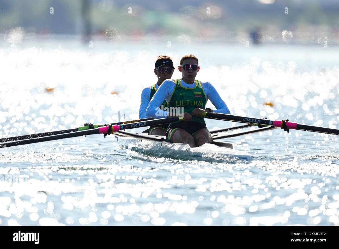 Lithuania's Donata Karaliene and Dovile Rimkute compete in the women's ...