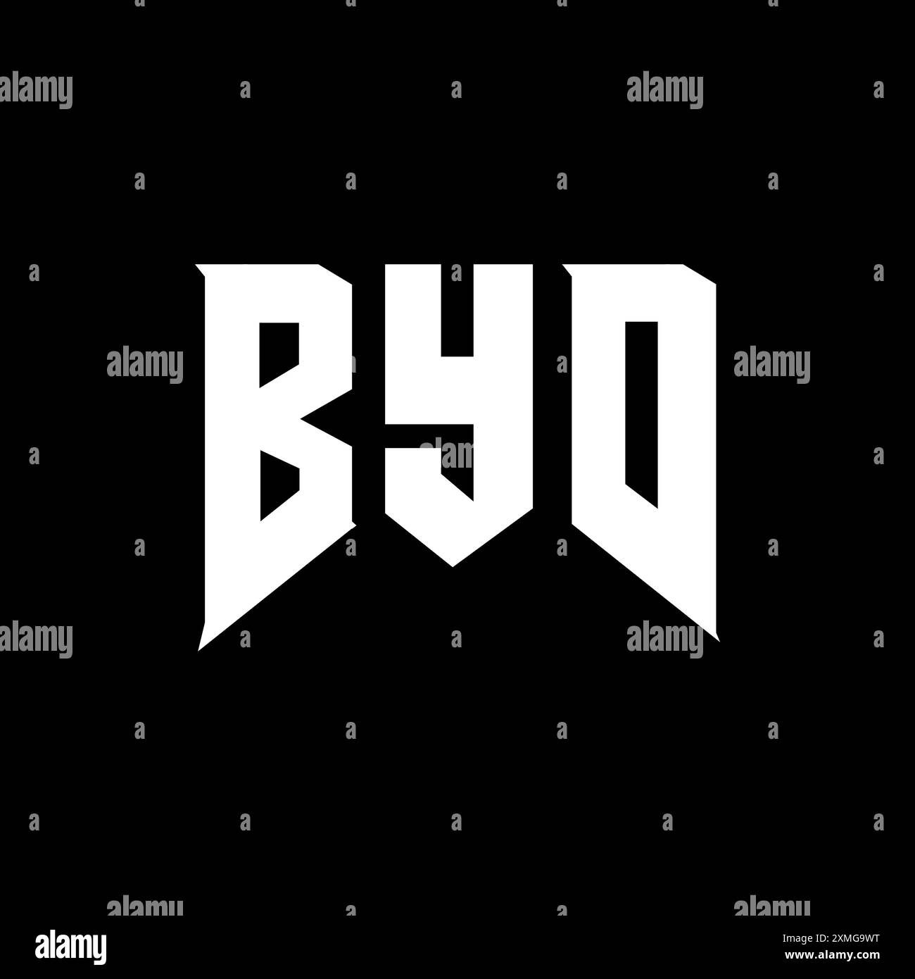 BYD letter logo design for technology company. BYD logo design black ...