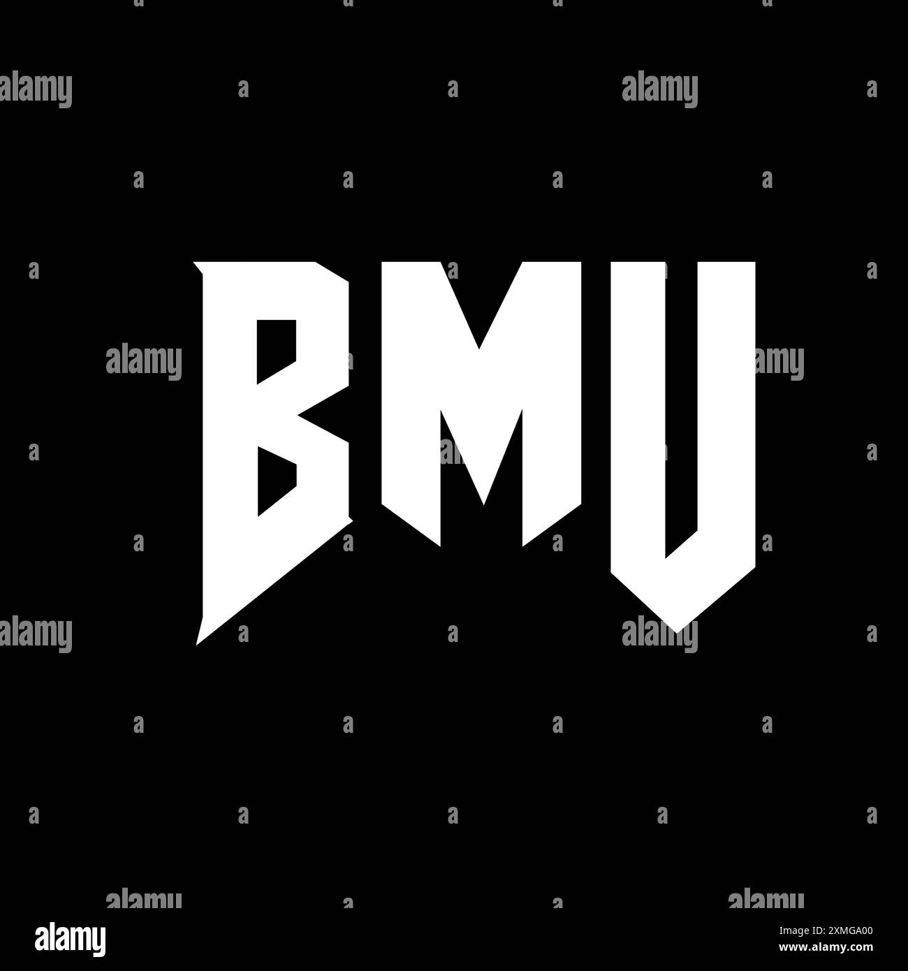 BMU letter logo design for technology company. BMU logo design black ...