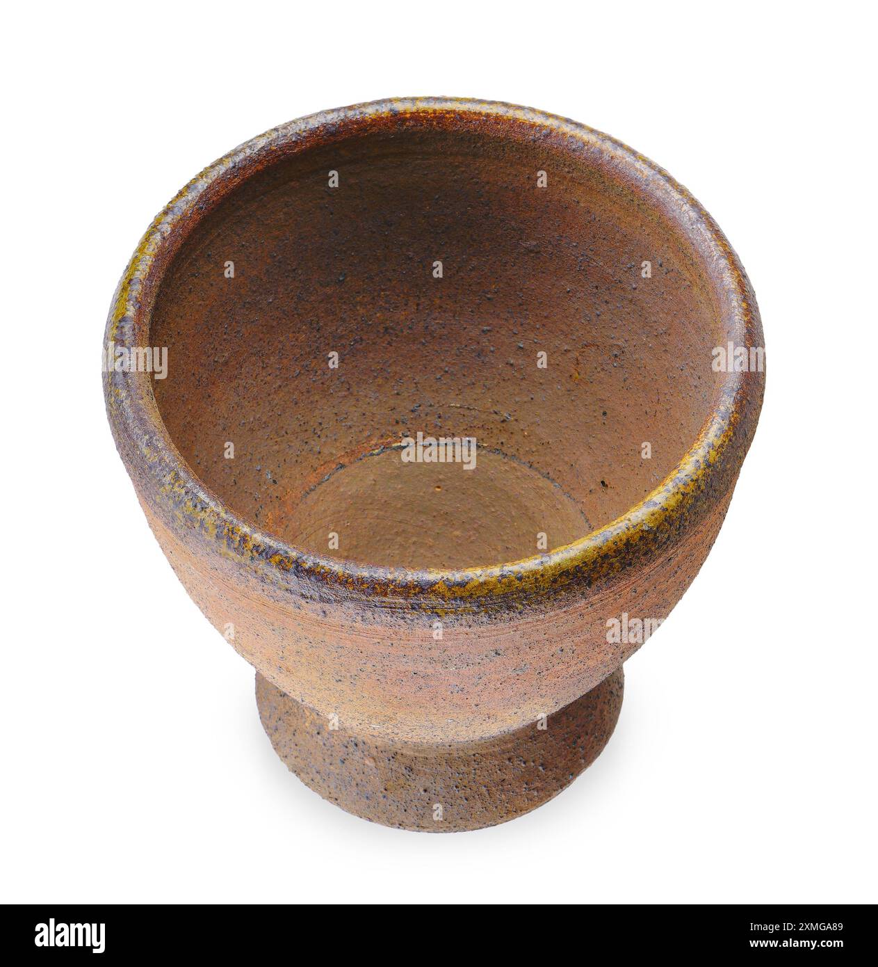 Terracotta mortar isolated on white background. mortar clipping path ...