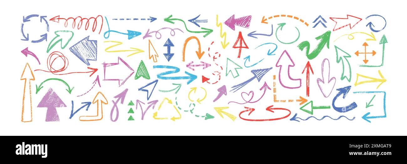 Hand drawn dashed line different shapes hi-res stock photography and ...