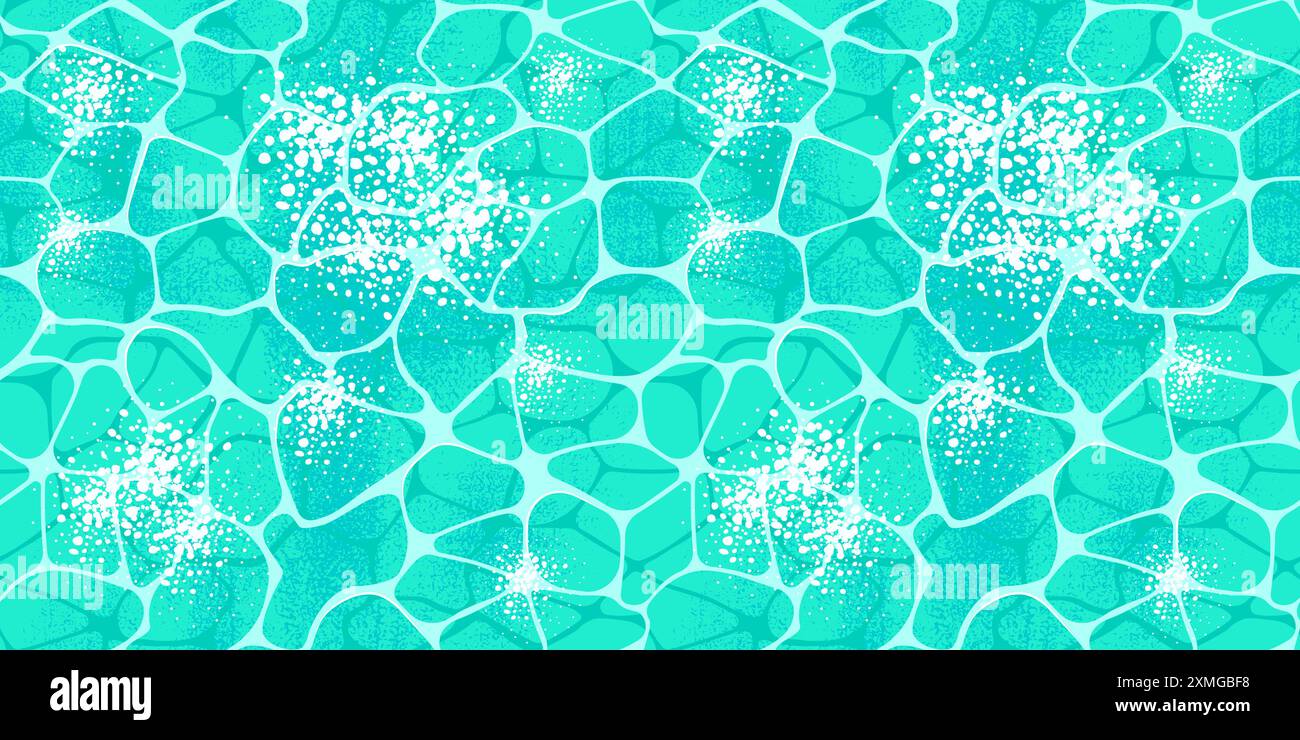 Water ripple surfaces with sunlight reflections. Top view ocean, sea ...