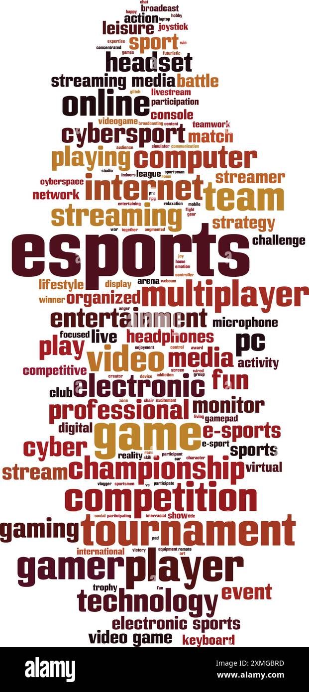 Esports word cloud concept. Collage made of words about esports. Vector ...