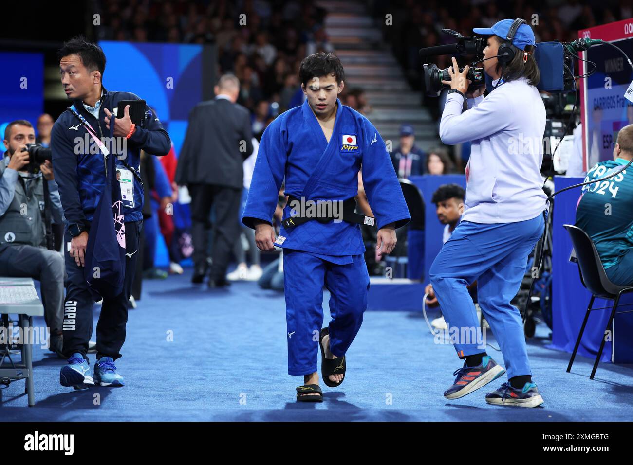 Paris, France. 27th July, 2024. Ryuju Nagayama (JPN) Judo : Men's -60kg Quarter-Final during the ...